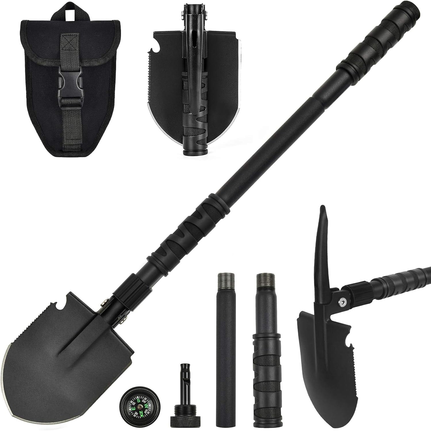 Survival Shovel, (28.3'') Camping Folding Shovel, Military Spade ...