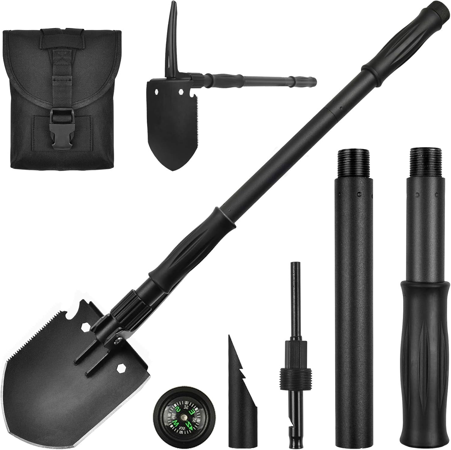 Survival Shovel, (28.3'') Camping Folding Shovel, Military Spade ...