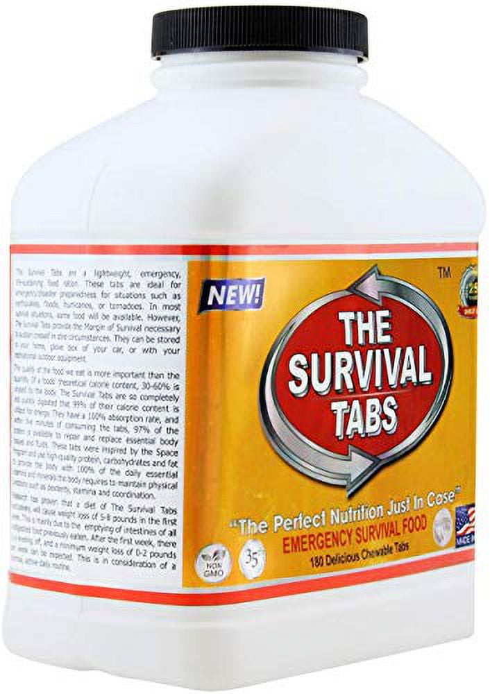 Survival Tabs 15-Day 180 Tabs Emergency Food Ration Survival MREs Food ...