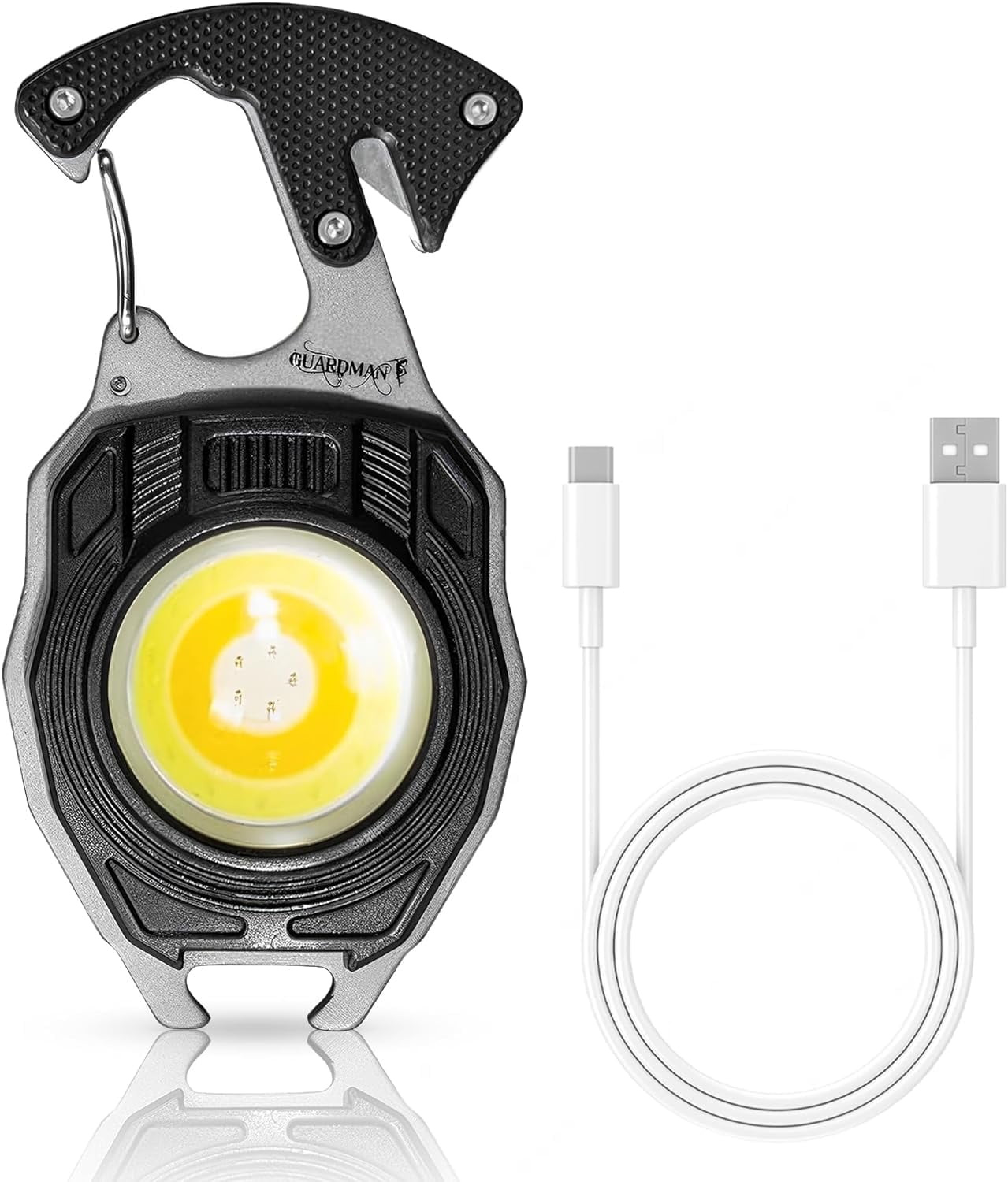 Survival Kit: Fire Starter, Multi-Tool, Flashlight, Carabiner & Bottle ...