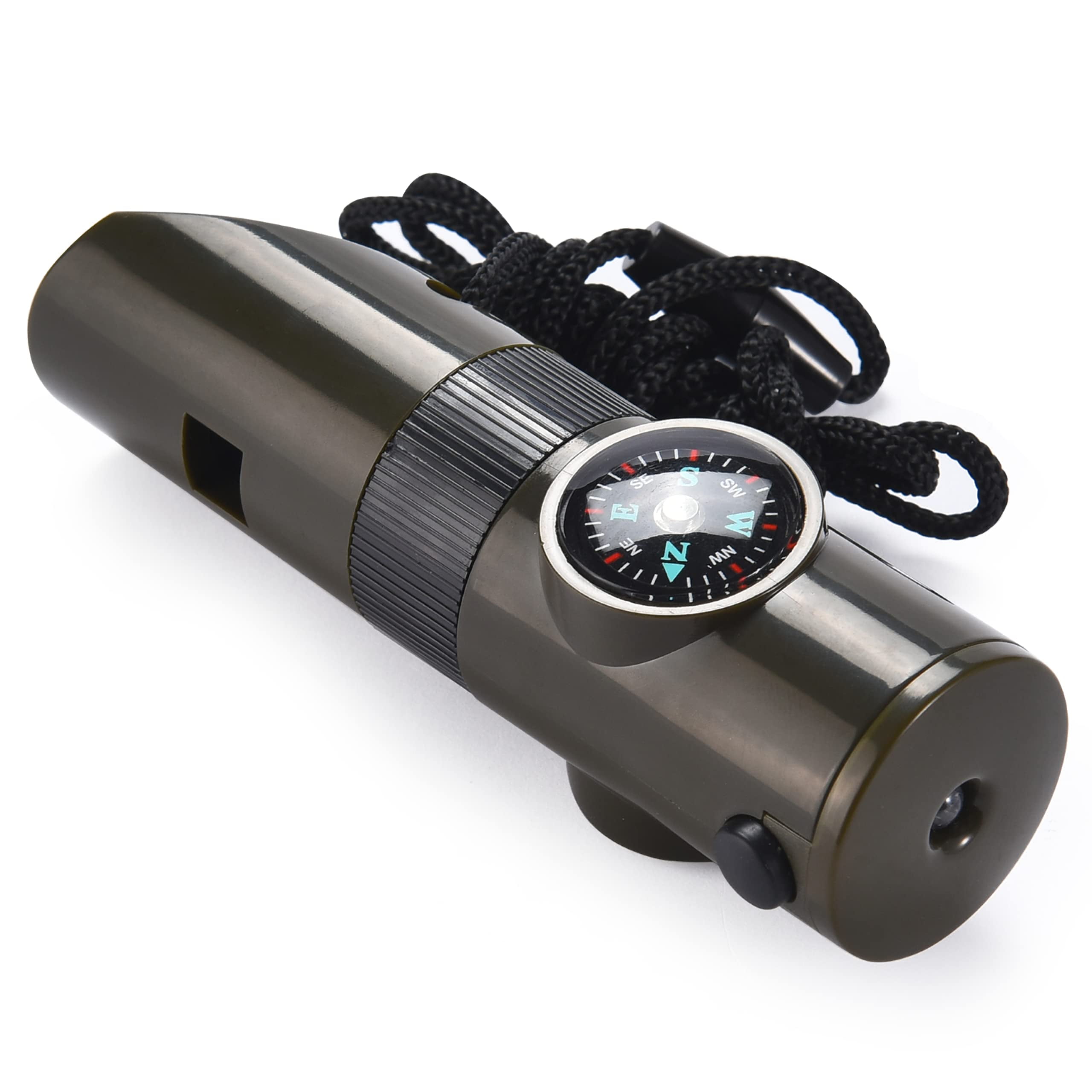 Outlery Survival Whistle With Compass, Thermometer, Mirror, Loud Safety ...