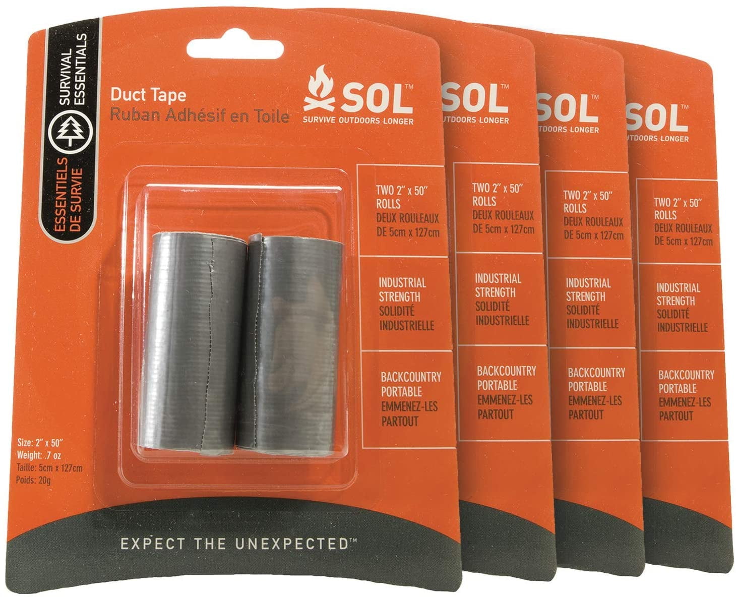 Survive Outdoors Longer 2 x 50 in. Duct Tape, 2 Count (Pack of 4 ...