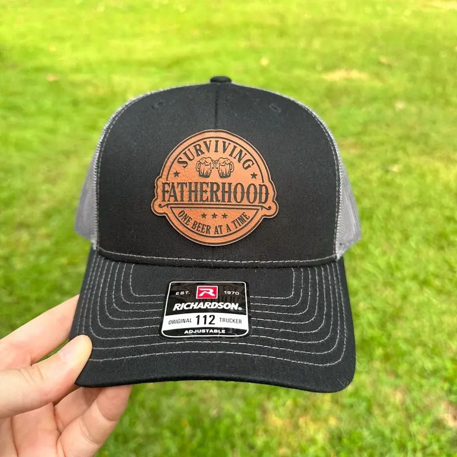Surviving Fatherhood One Beer At A Time Hat, Adjustable Snapback Cap ...