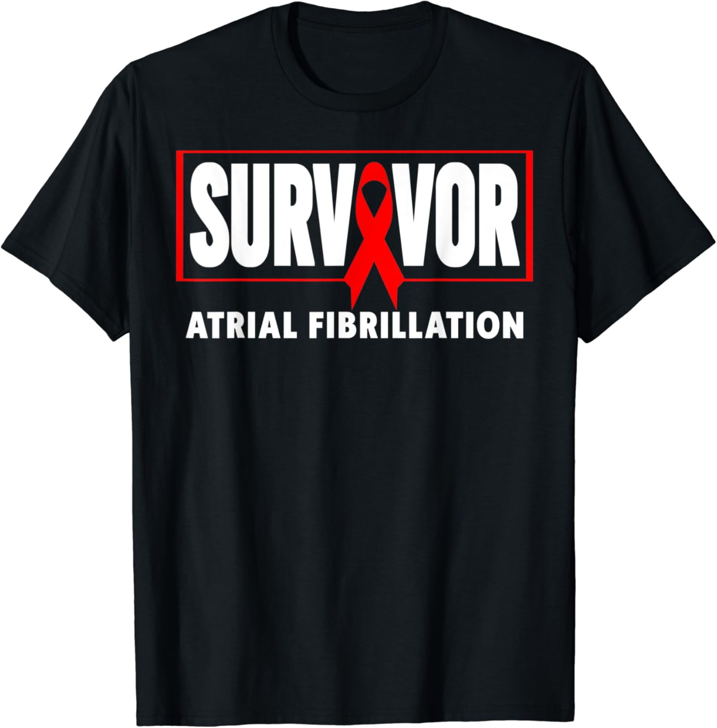 Survivor Atrial Fibrillation - Atrial Fibrillation Awareness T-Shirt ...