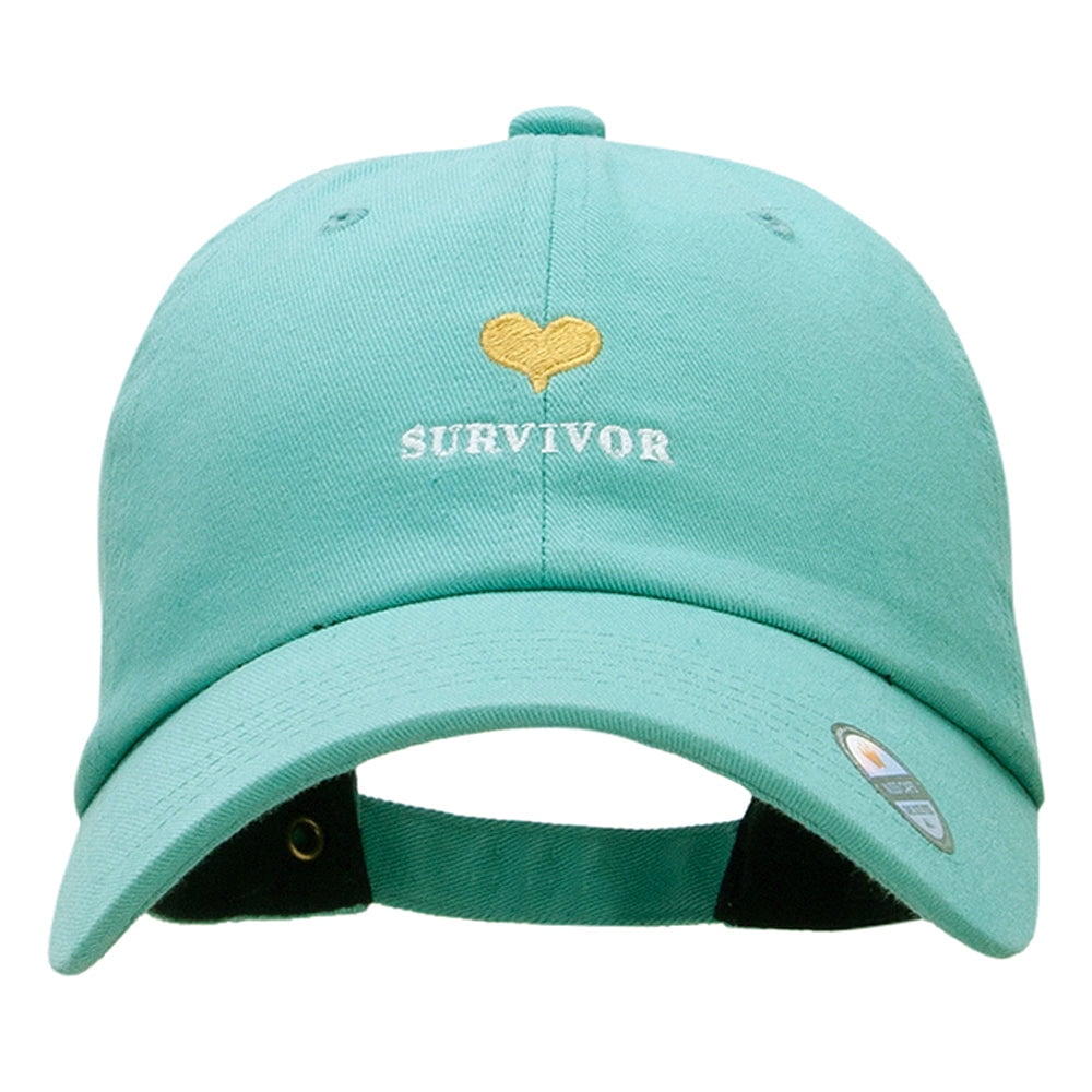 Survivor Embroidered Unstructured Washed Cap - Mint OSFM - Walmart.com