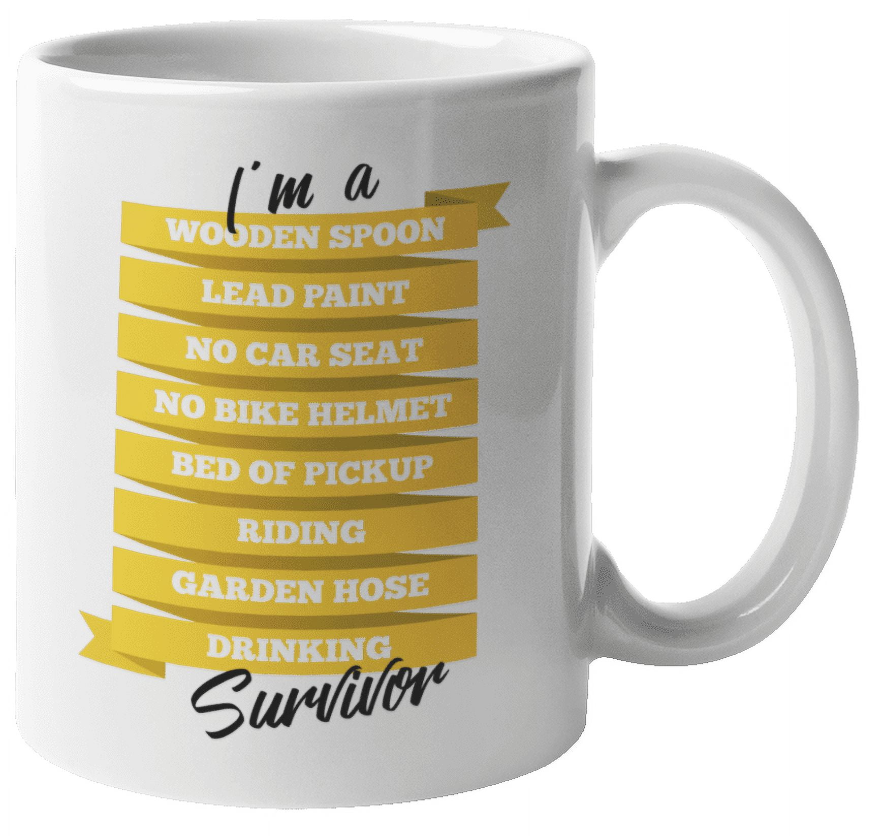 I'm A Survivor. Funny Statement Coffee & Tea Gift Mug For A Single Man ...