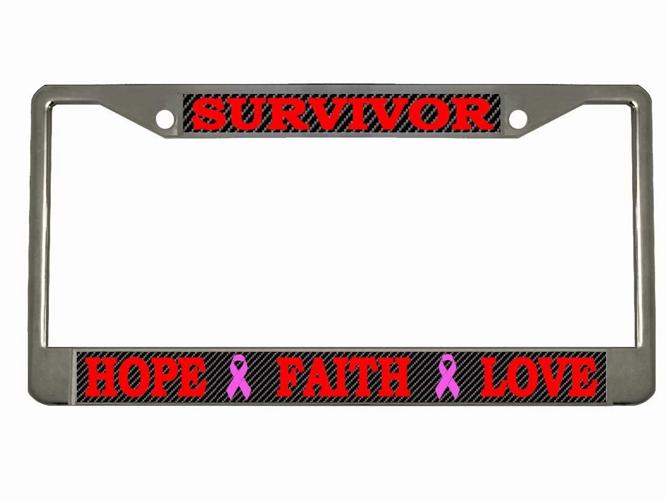 Survivor Hope Faith Love Breast Cancer Awareness (Carbon) Design Heavy ...