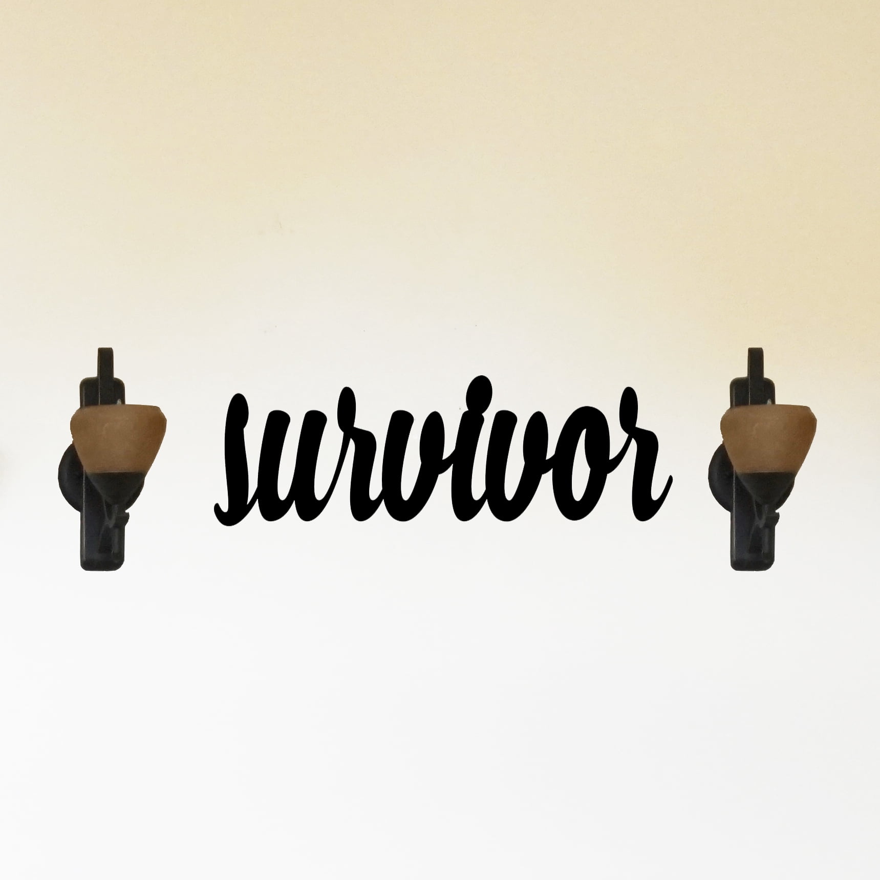 Survivor - Inspiring Solid Steel Home Decor Decorative Accent Metal Art ...