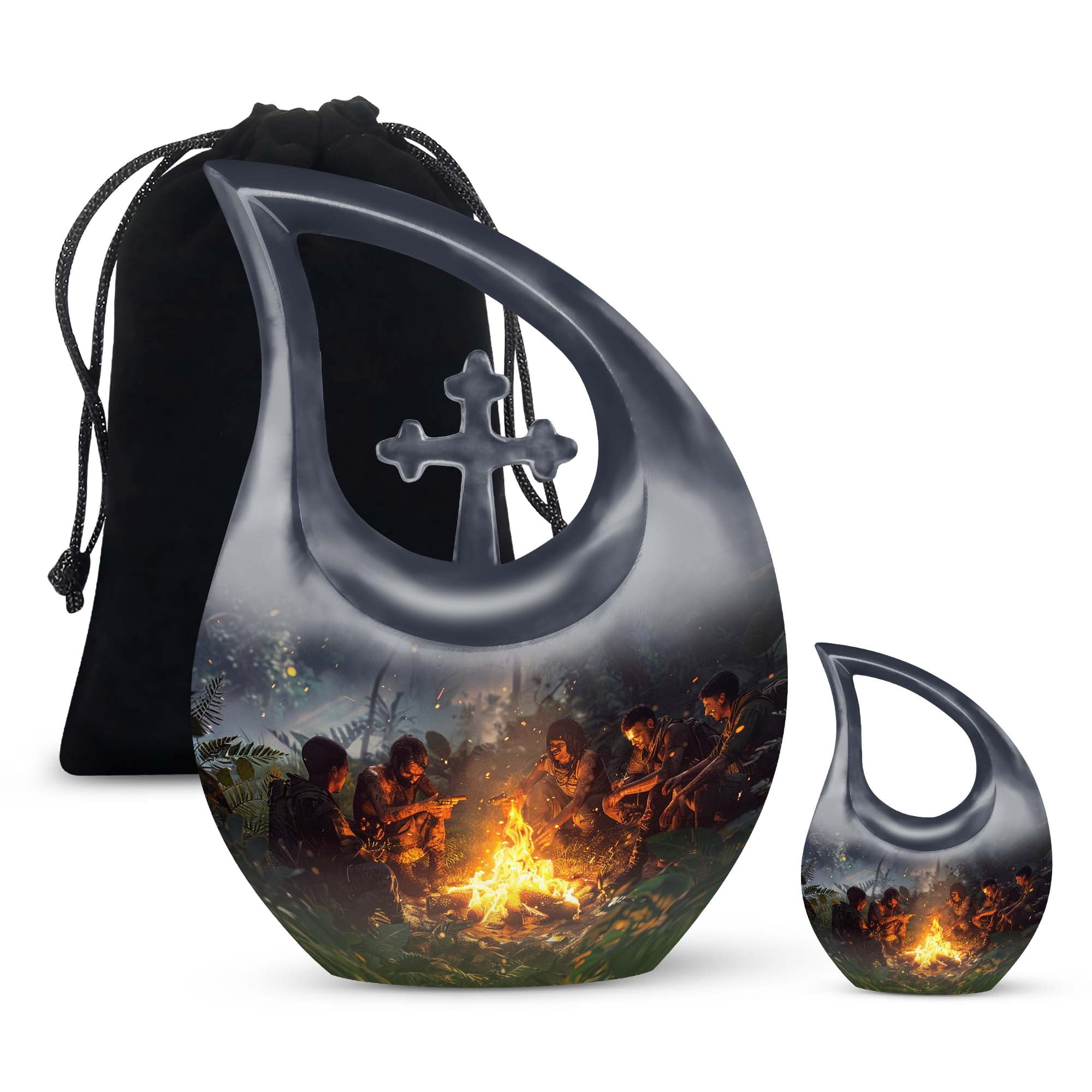 Survivors' Campfire In The Urn - Memorial Ashes Keepsake - Urn For ...