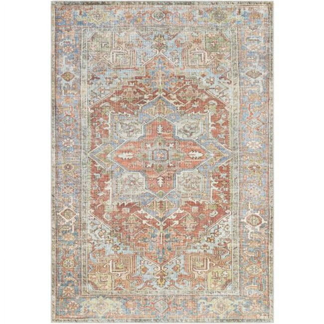 Surya Alanya ALY-2305 90x114" Rectangle Fabric Rug in Brown/Brick Red ...