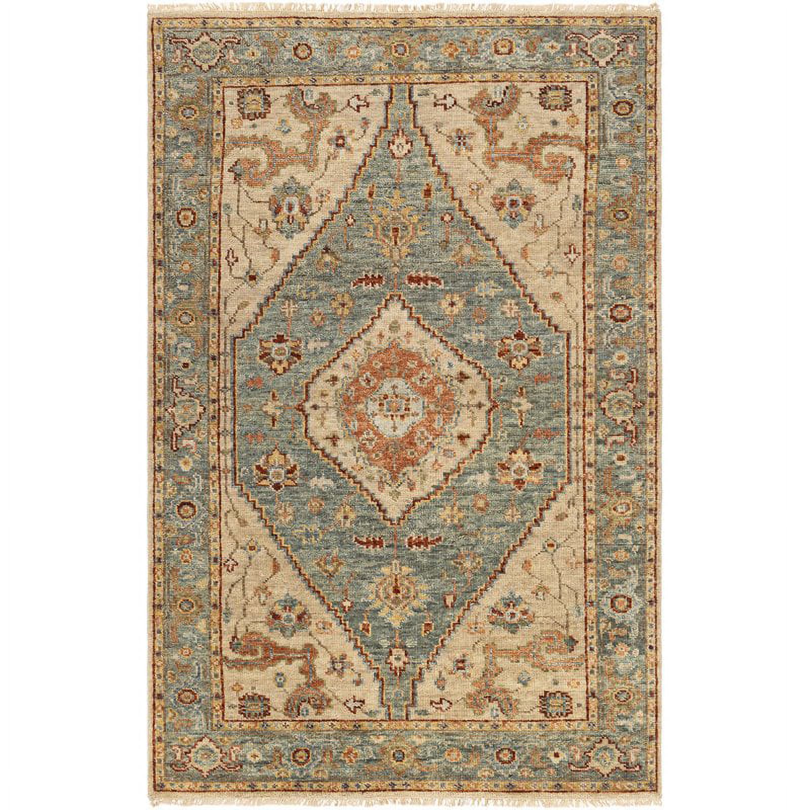 Surya Biscayne BSY-2301 48x72" Rectangle Wool Area Rug in Grass Green ...