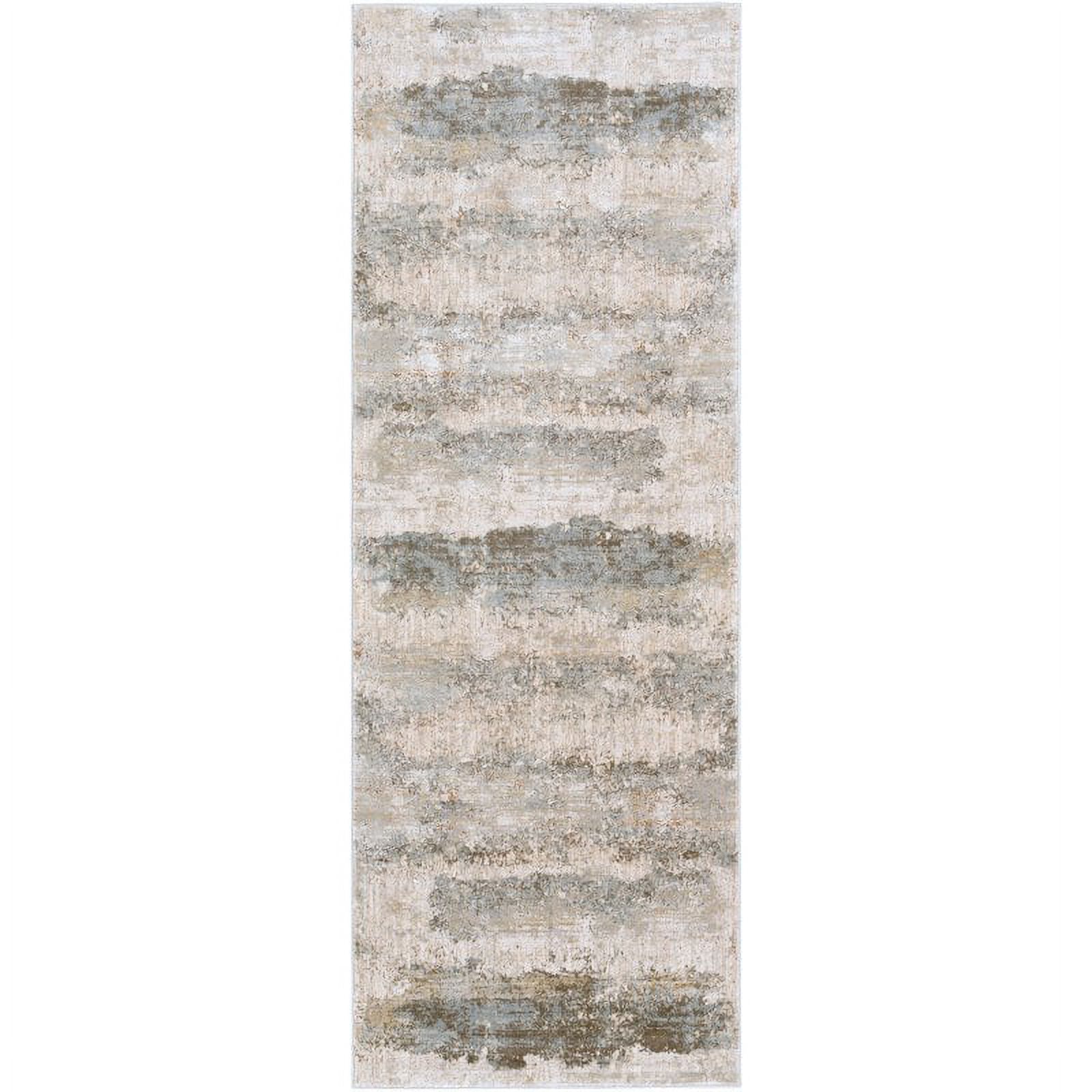Surya Brunswick BWK-2305 31 x 87" Runner Fabric Rug in Pale Blue/Taupe ...