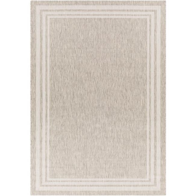 Surya Eagean EAG-2366 79 x 108" Rectangle Fabric Rug in Oatmeal/Gray ...
