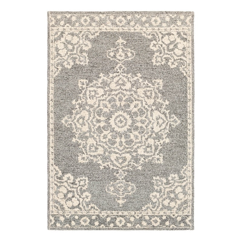 Surya Granada GND-2310 60 x 90" Rectangle Wool Area Rug in Gray/Light ...