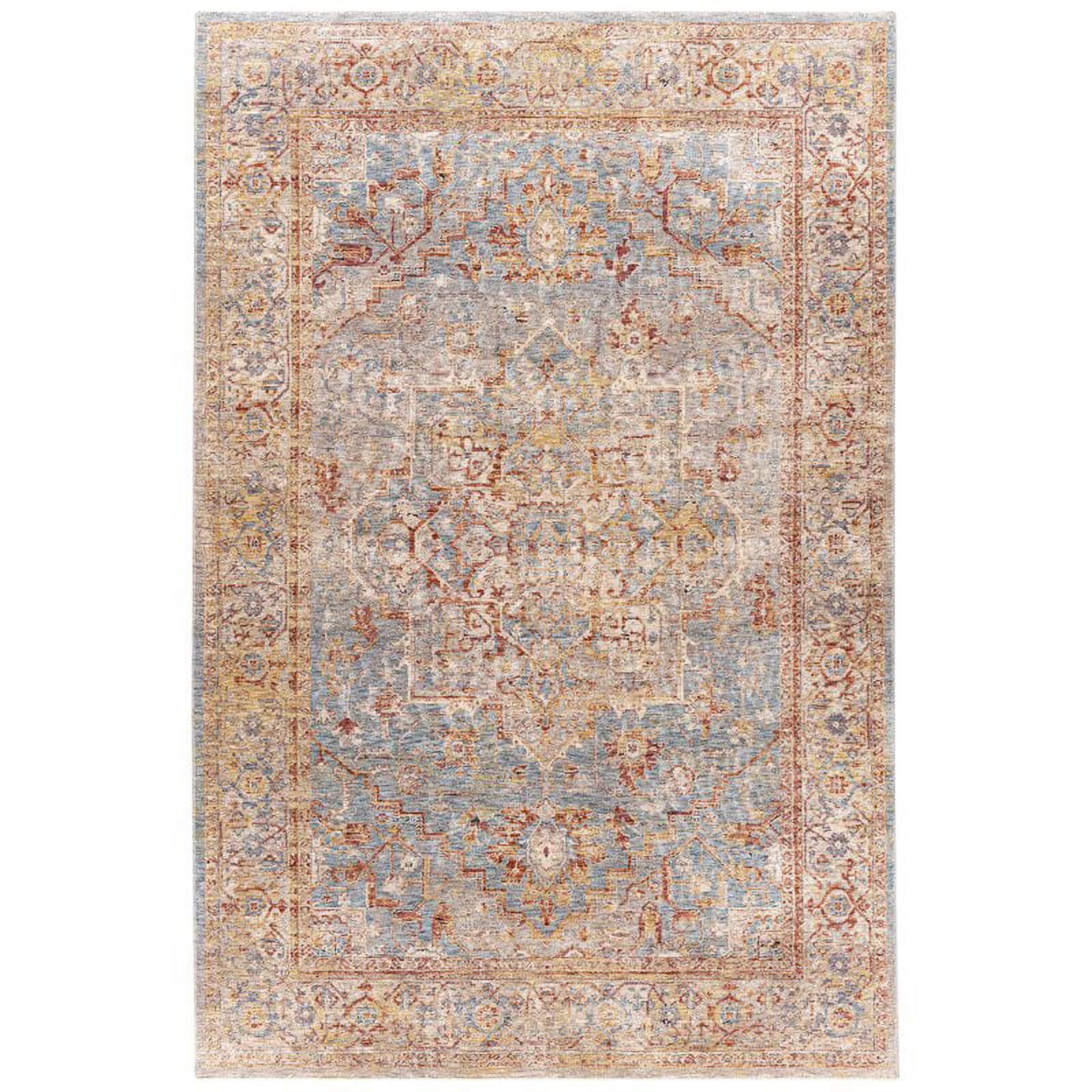 Surya Mirabel MBE-2310 24 x 36" Rectangle Fabric Rug in Blue/Light ...
