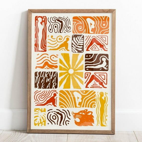 Surya Namaskar Poster: A Powerful Tribute To Solar Vitalization - Large ...