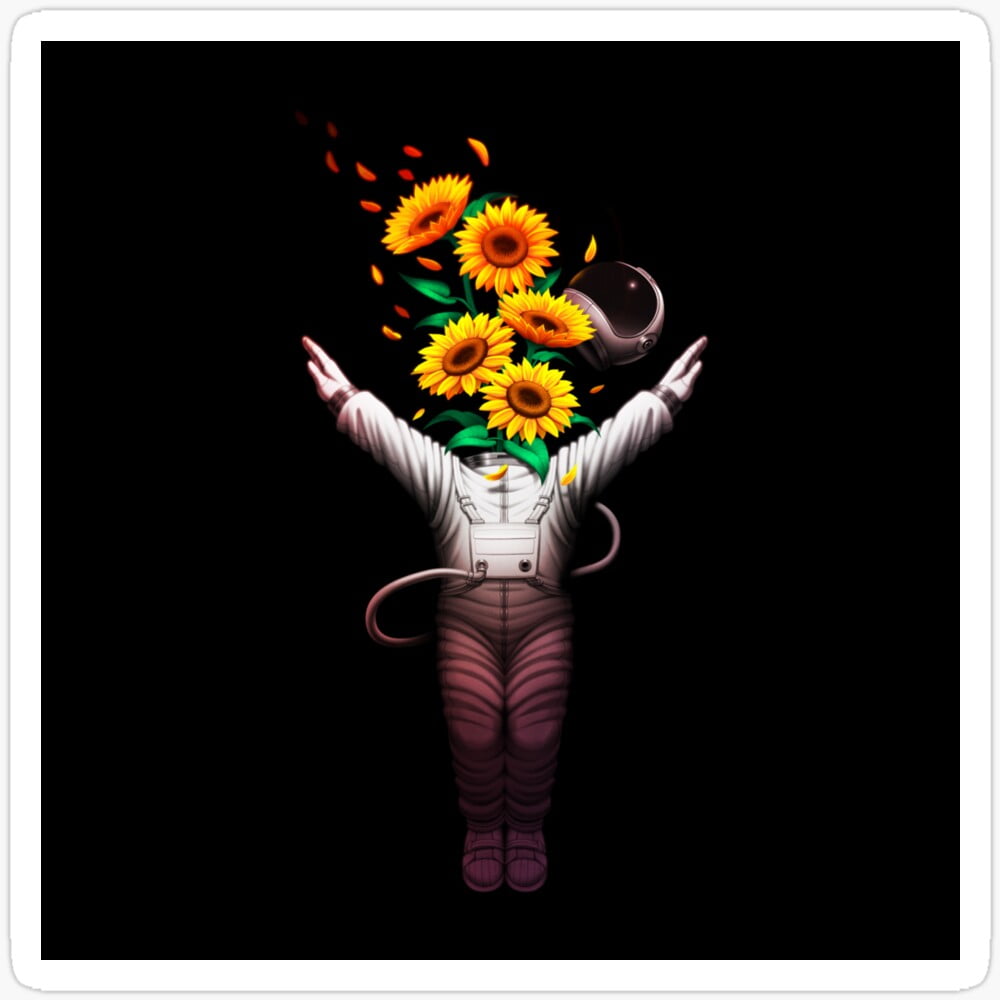 Surya Namaskar Sun Salutation Astronaut Sticker Phone Decal Water ...