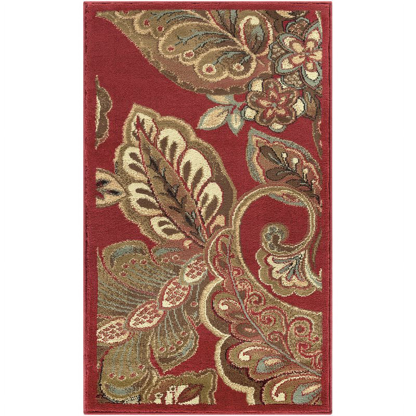 Surya Riley RLY-5020 118x154" Rectangle Traditional Fabric Rug in Red ...