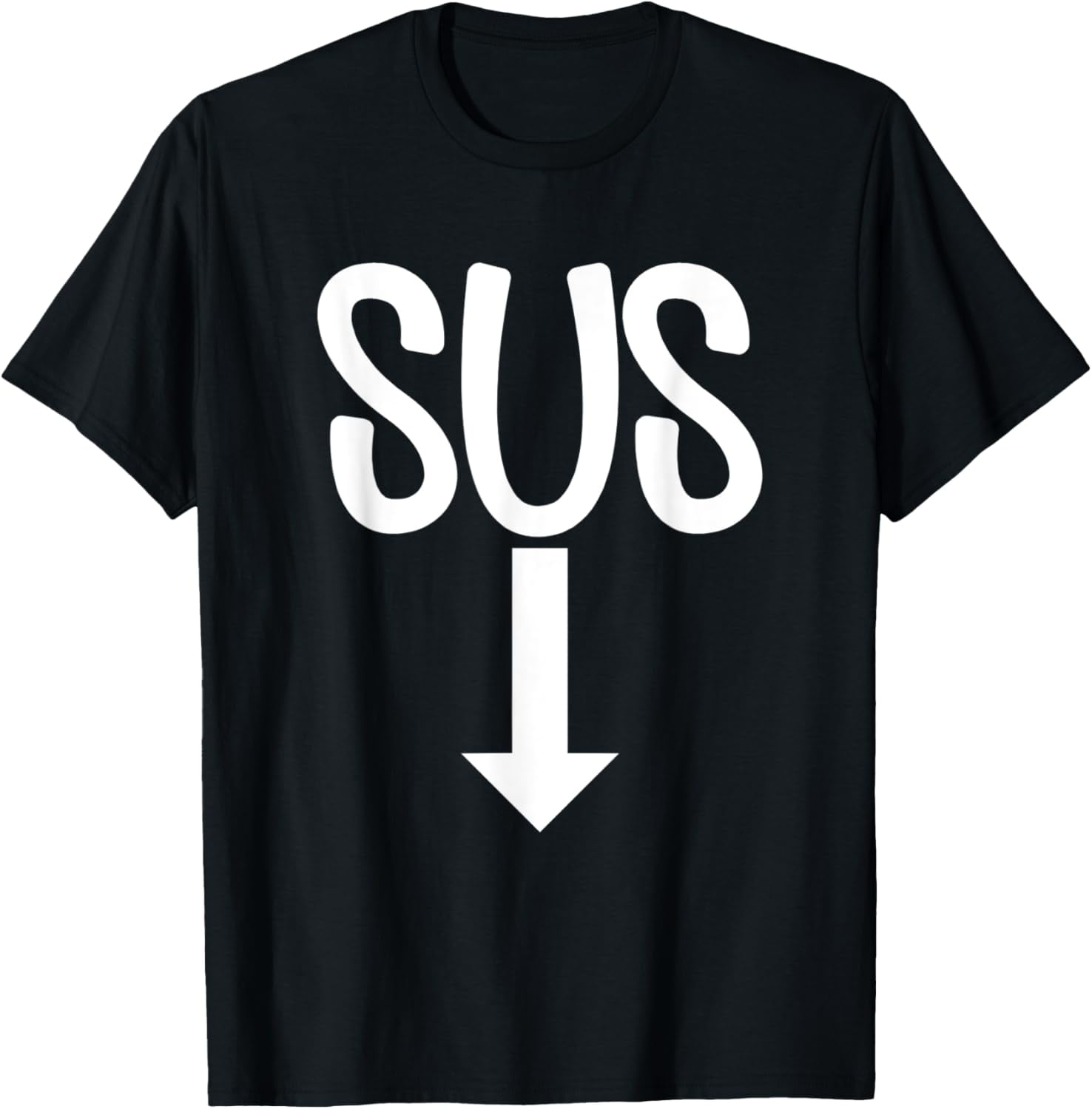 Sus Pointing Arrow Down Gaming Meme Impostor Kinda Sus T-Shirt ...