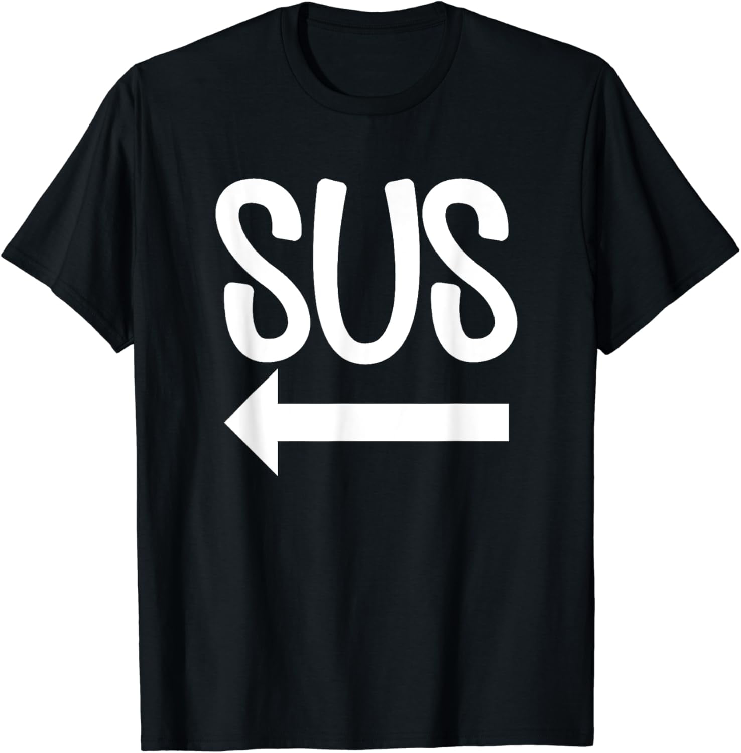 Sus Pointing Arrow Left Gaming Meme Impostor Kinda Sus T-Shirt ...