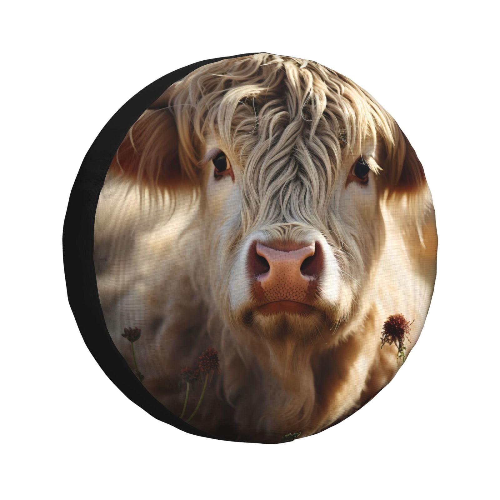 Susaid Adorable Flower Field Cow Print Water Proof Spare Tire Cover ...