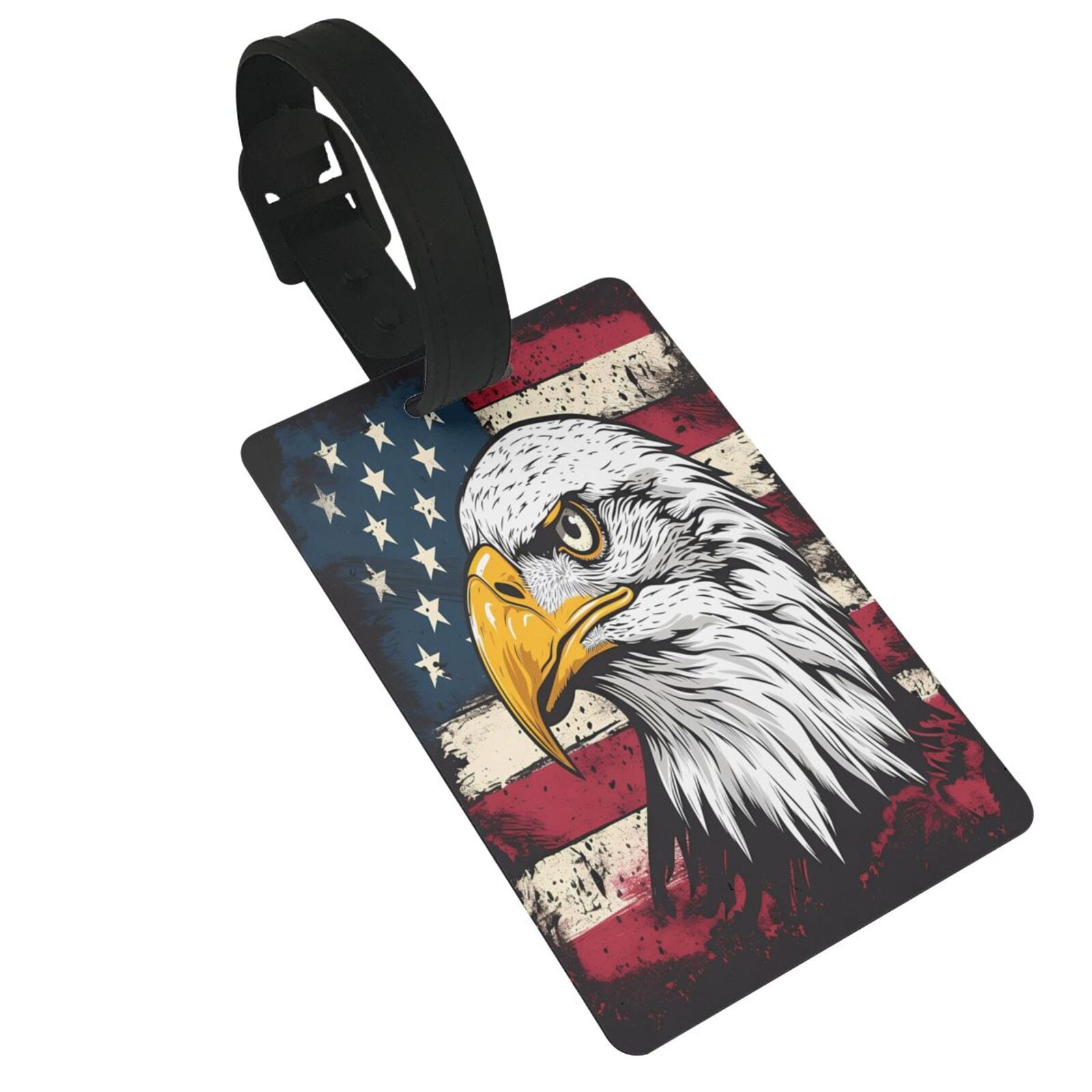 Susaid American Bald Eagle Print Funny Luggage Tags Colorful Unique ...