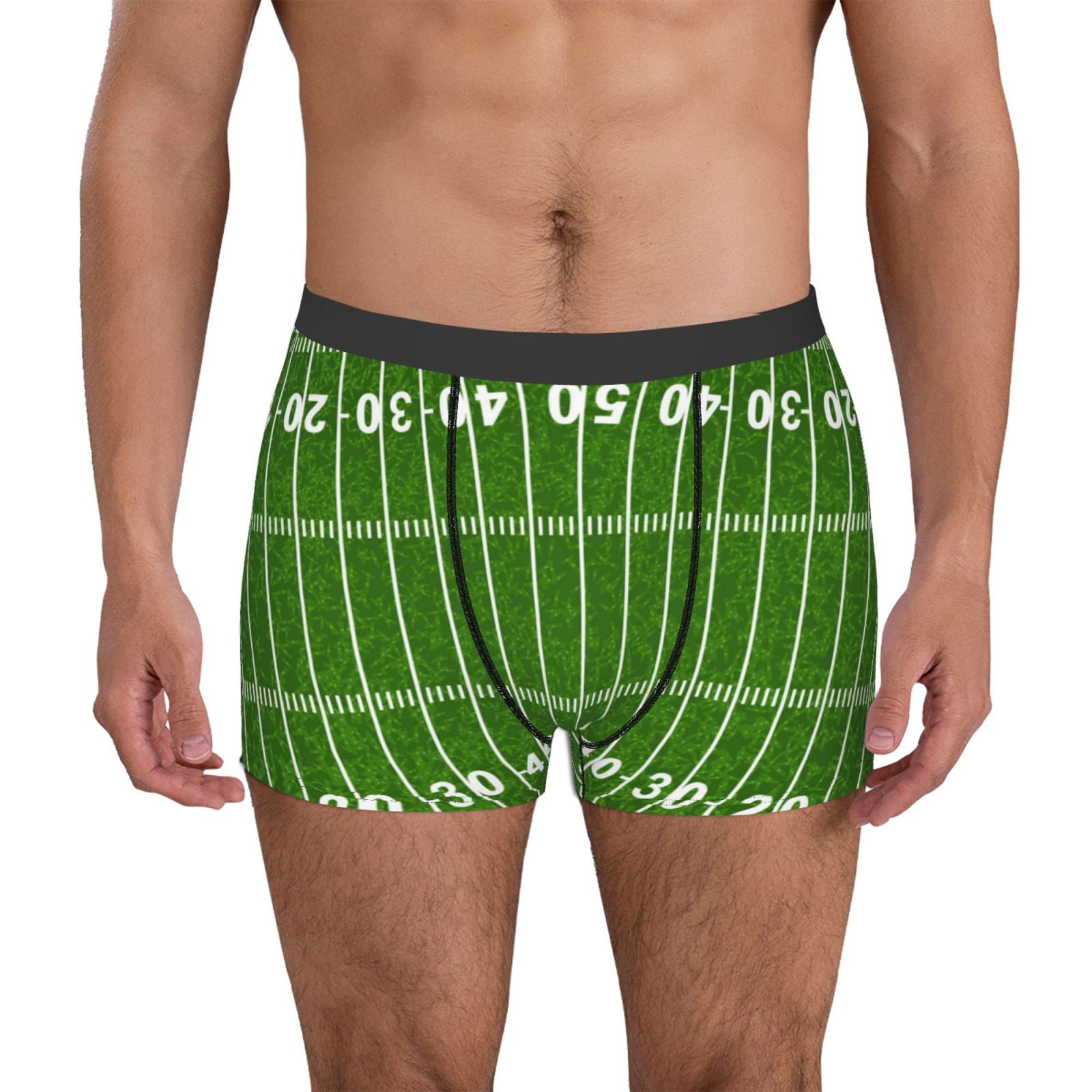Susaid American Football Field2 Print Men's Mesh Boxer Briefs Cooling ...