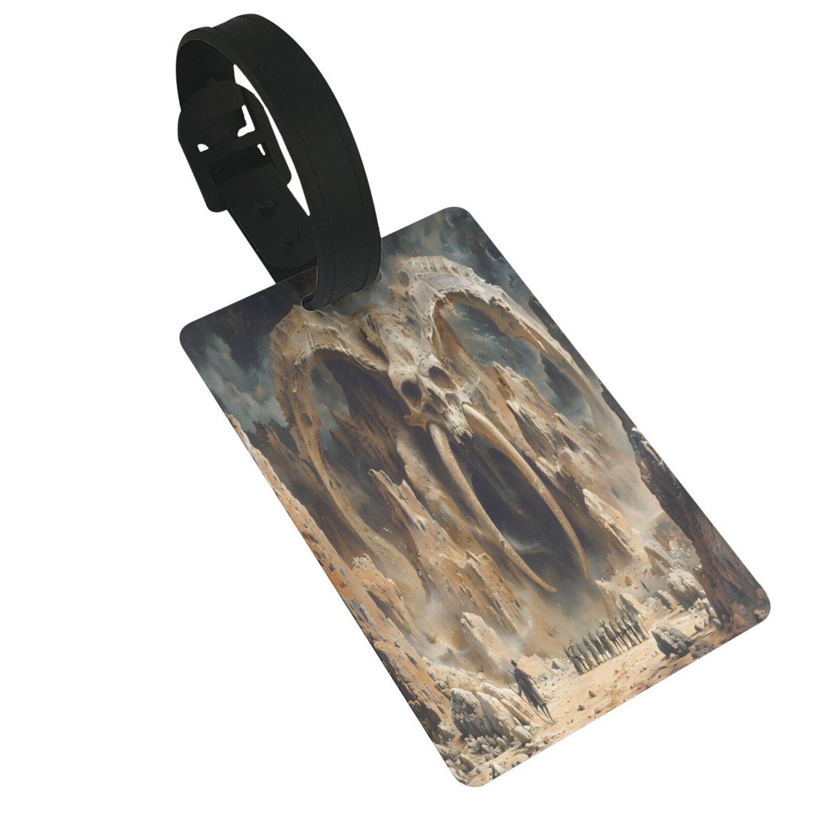 Susaid Ancient Skull Cave Landscape Print Funny Luggage Tags Colorful ...