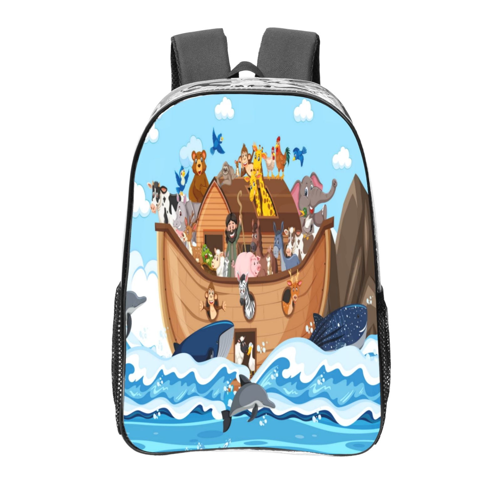 Susaid Animals on Noah's Ark Floating Print Clear Backpack See Through ...