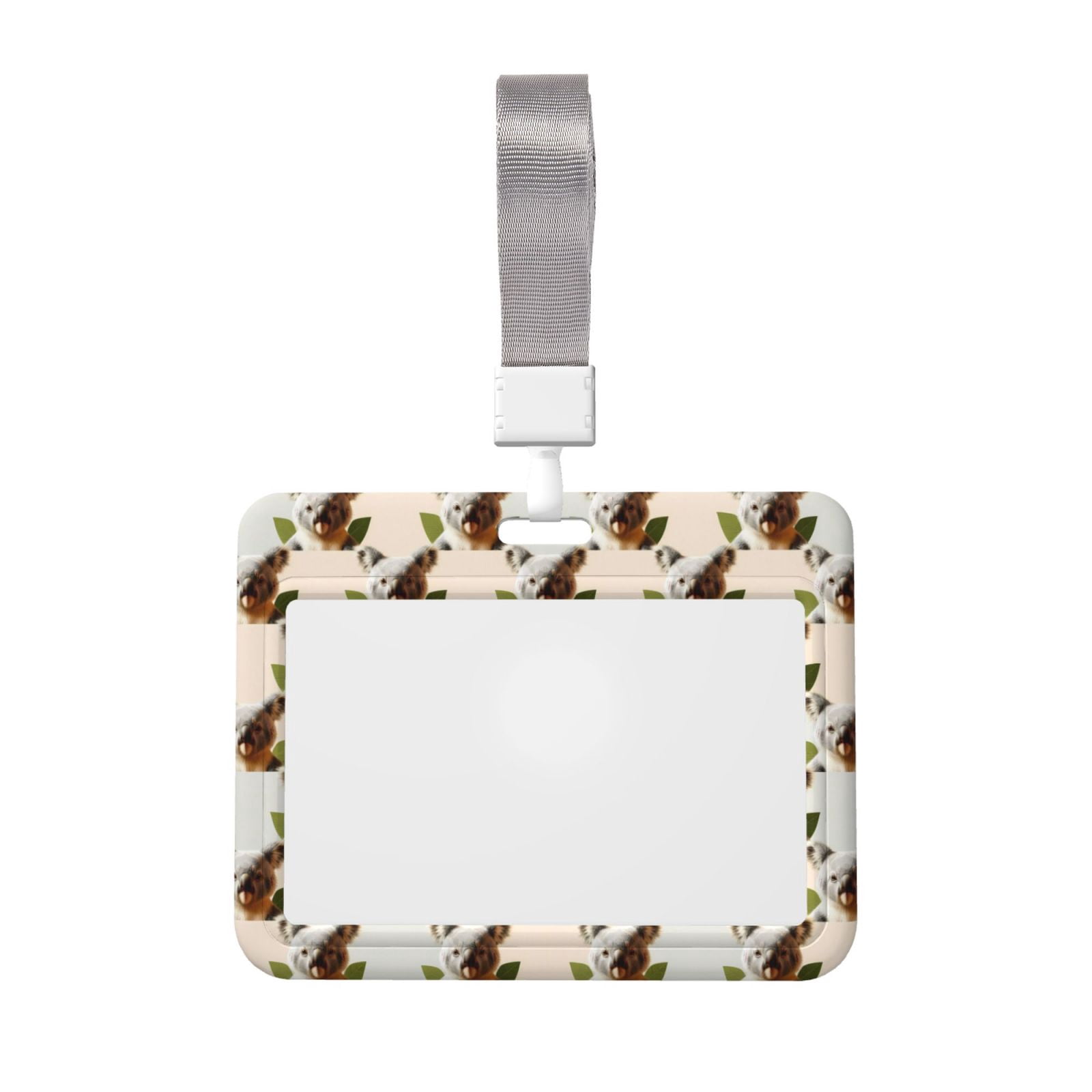 Susaid Art cute koala Print ID Badge Holder with Double-Sided Windows ...