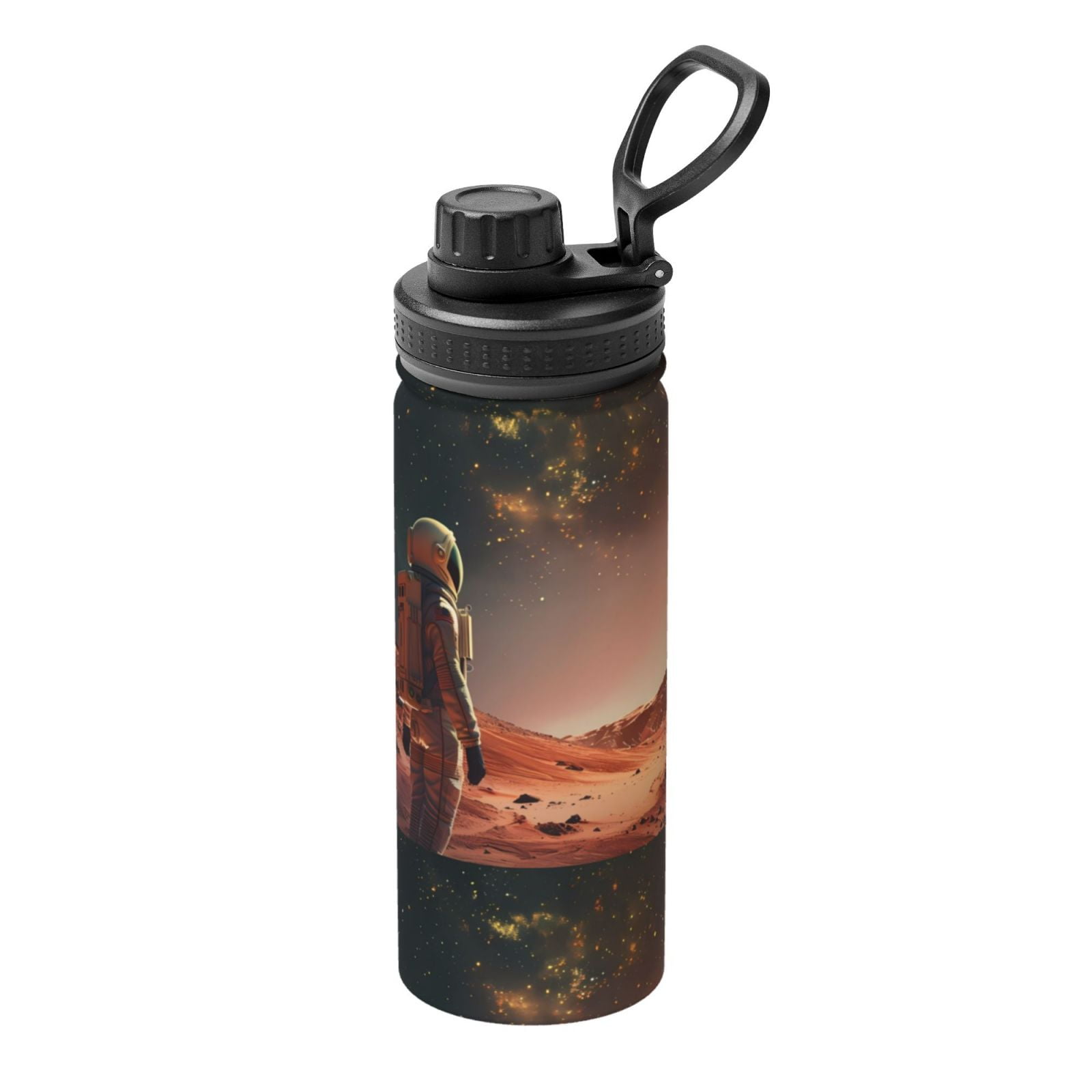 Susaid Astronaut On Mars A Print 18oz Sports Insulated Kettle Stainless ...