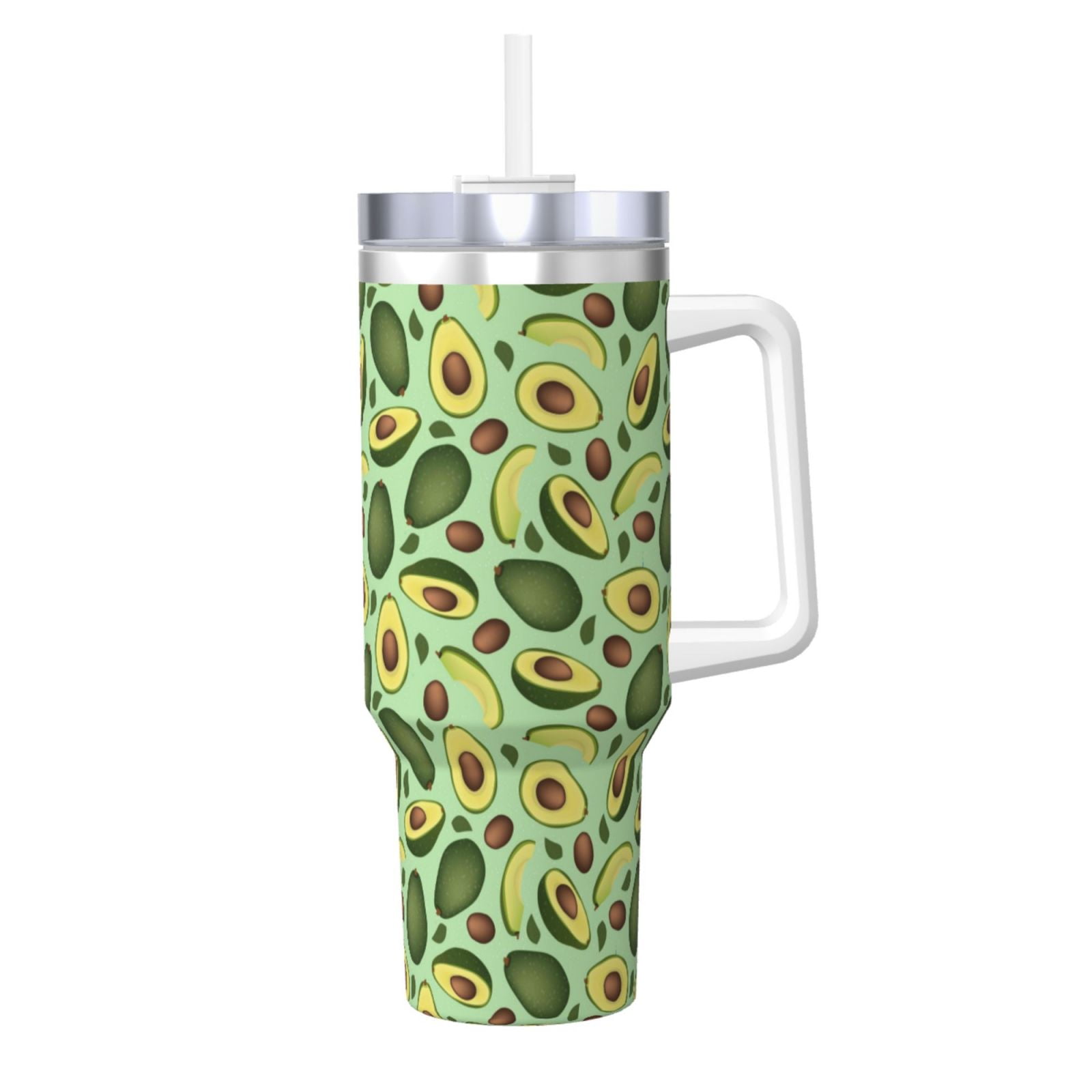 Susaid Avocado With Seeds Print Indoor Outdoor Straw Lid 40oz Ice Bully ...