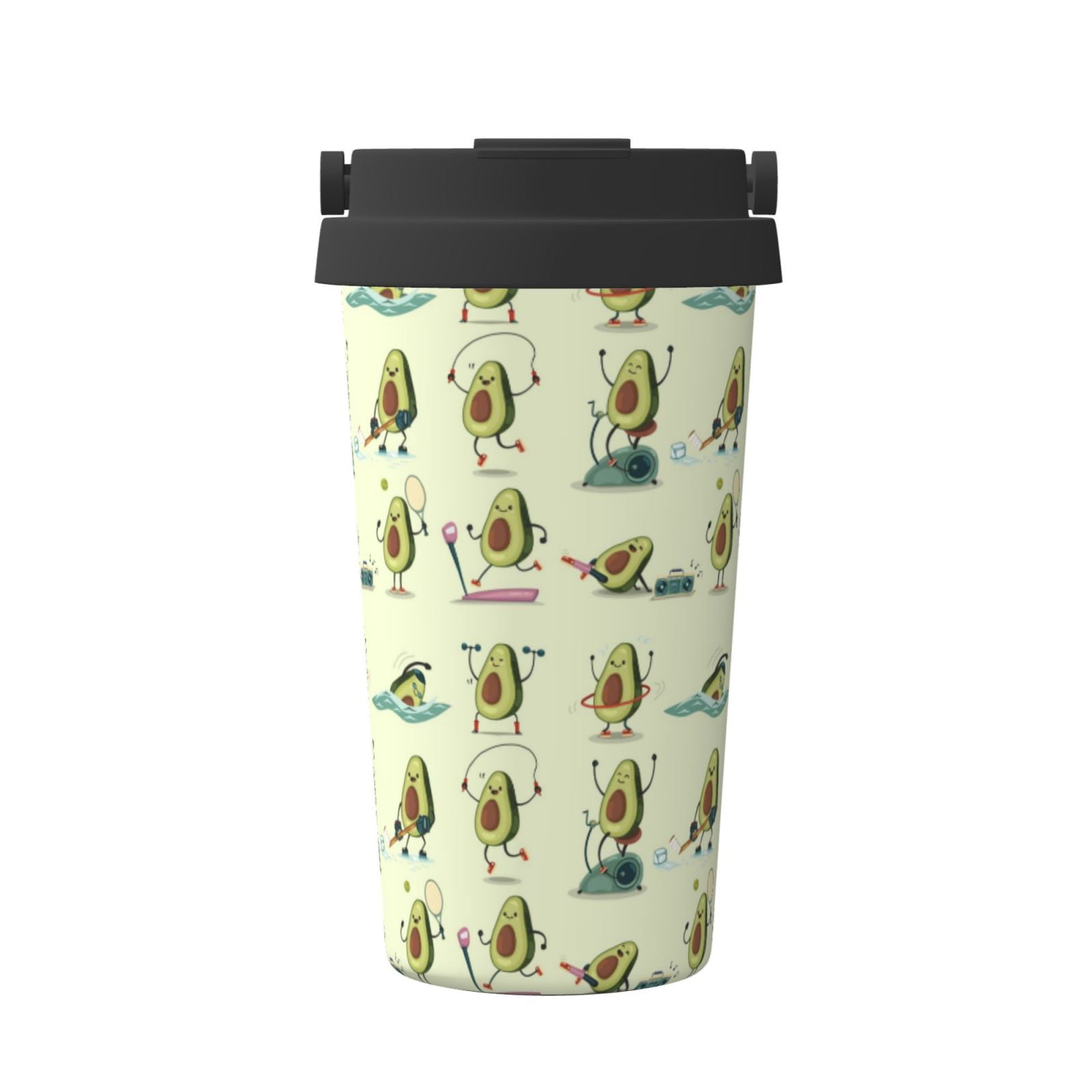 Susaid Avocado for Exercise Print Coffee Travel Mug, Insulated Coffee ...