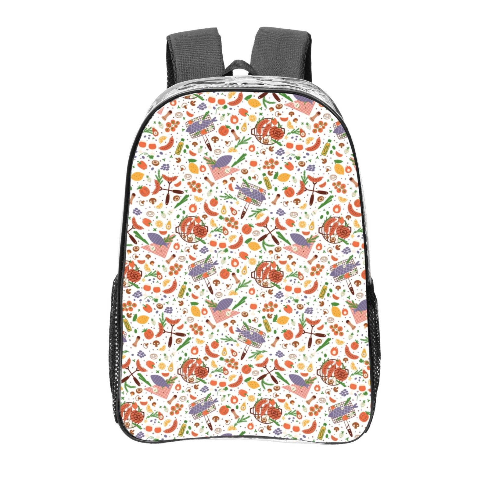 Susaid BBQ Party1 Print Clear Backpack See Through Transparent Plastic ...