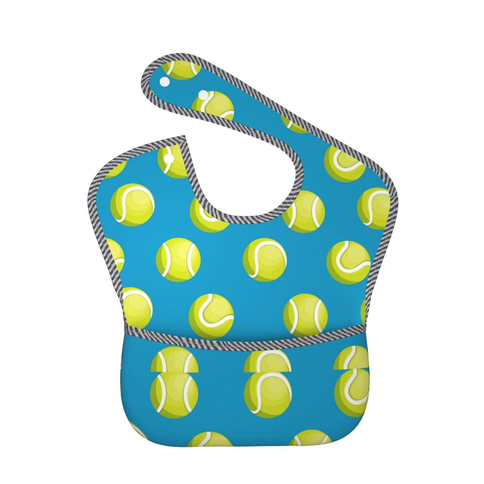 Susaid Ball Tennis Print Bibs for Babies Toddlers Adjustable Waterproof ...