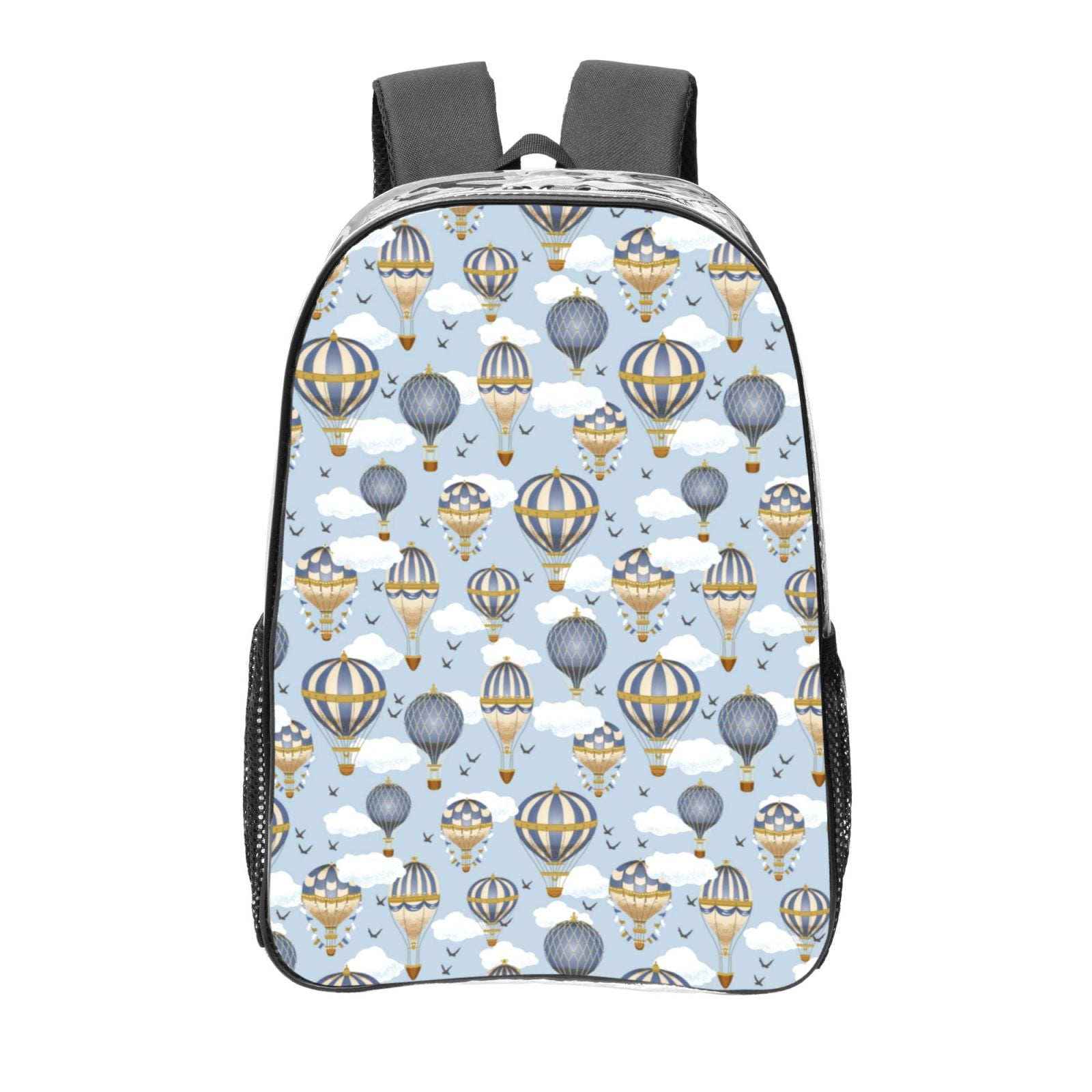 Susaid Balloon Vintage Print Clear Backpack See Through Transparent ...