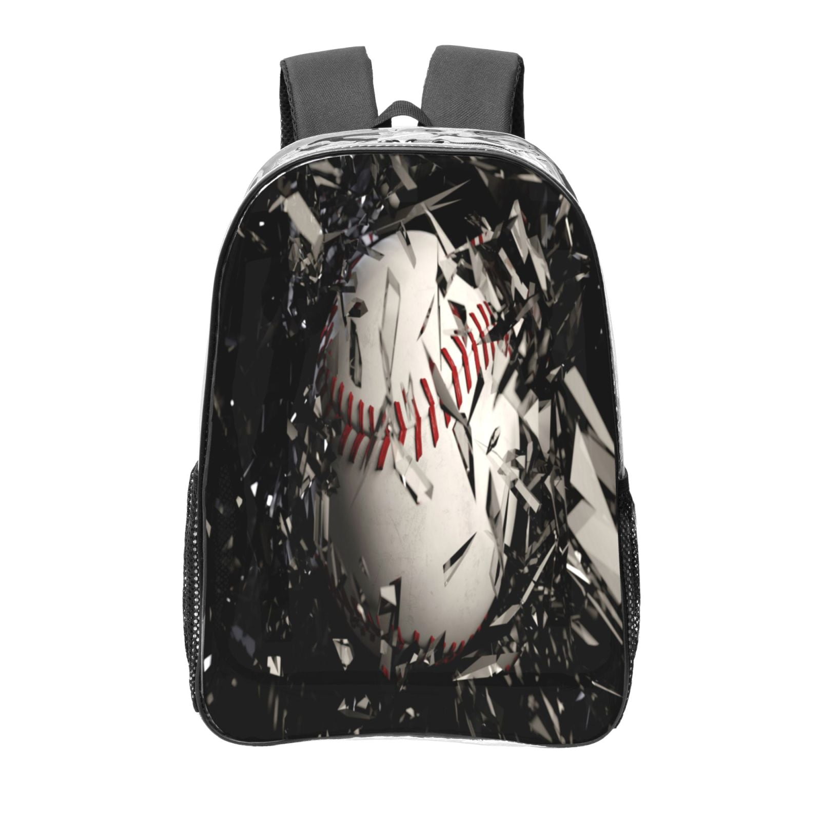 Susaid Baseball Breaking Glass Print Clear Backpack See Through ...