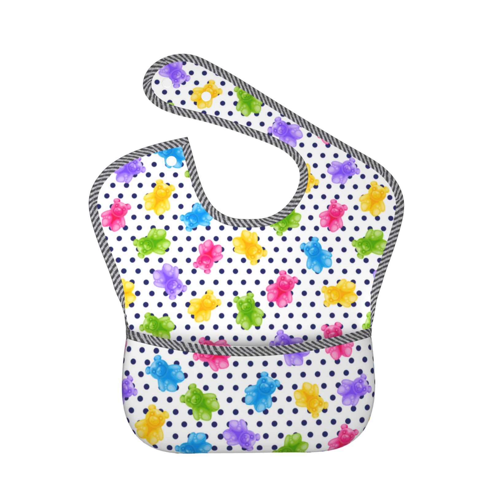 Susaid Bear And Polka Dot Print Bibs for Babies Toddlers Adjustable ...