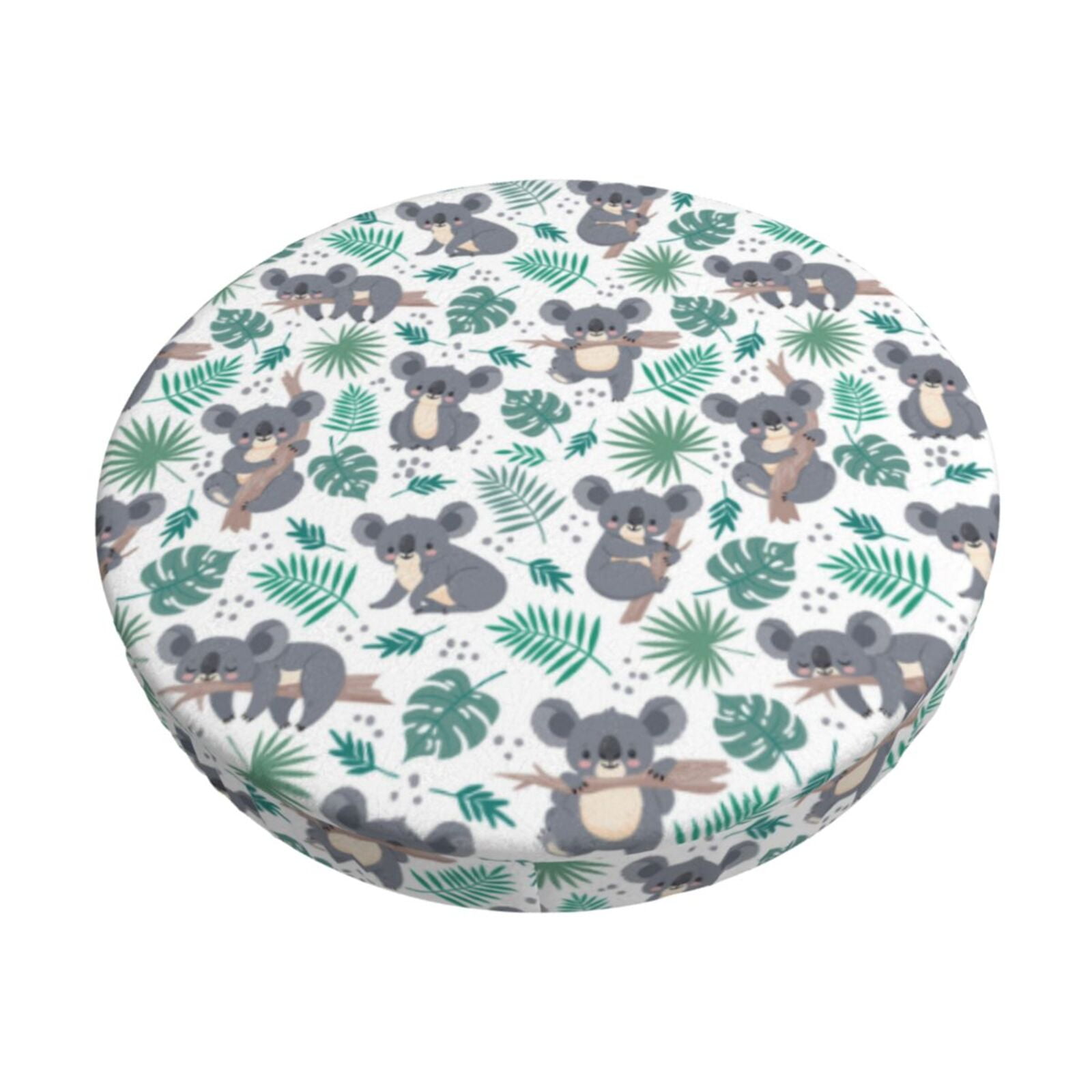 Susaid Bears and Tropical Leaves Print Elastic Bar Stool Cover ...