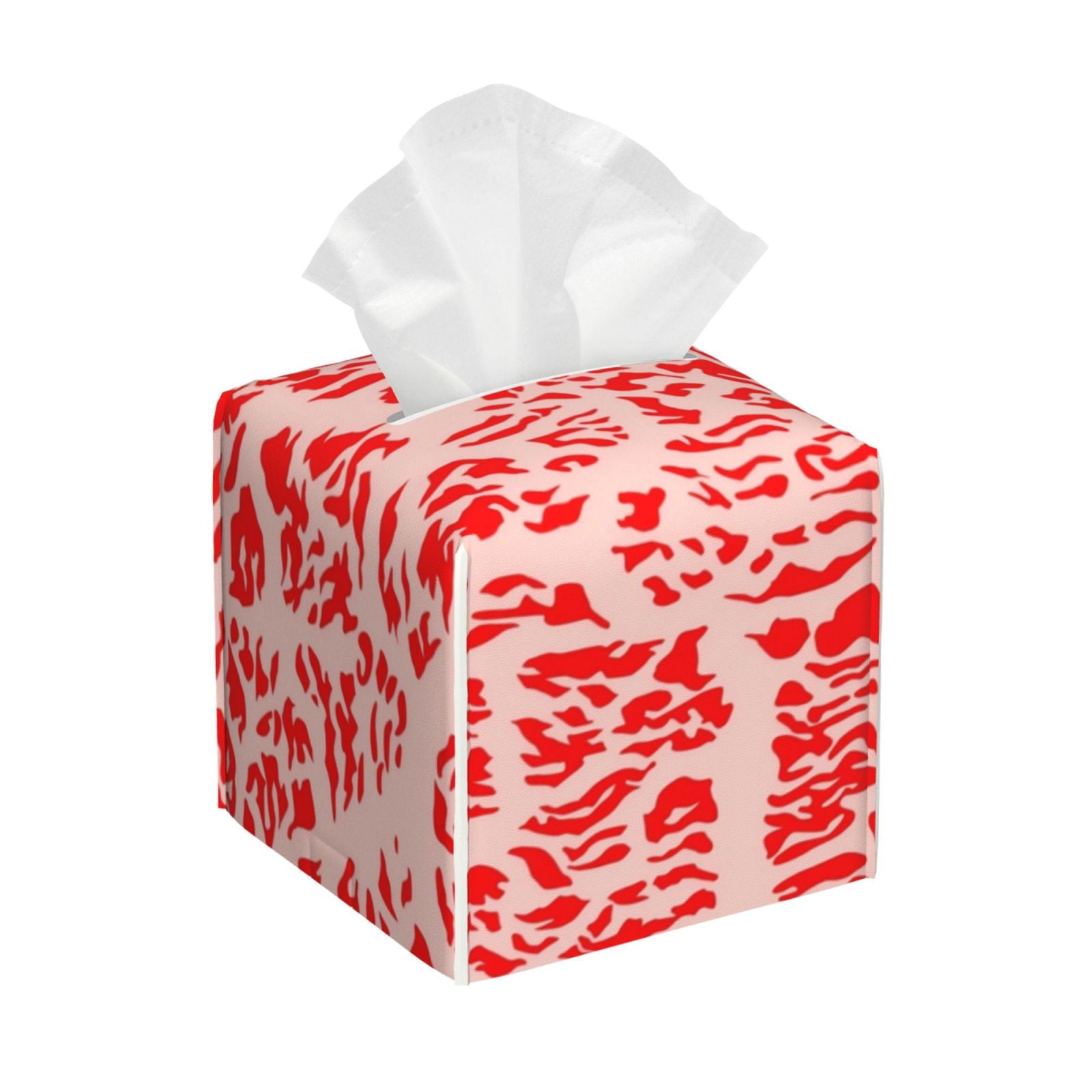 Susaid Beef1 Print PU Leather Tissue Box Cover, Square Decorative ...