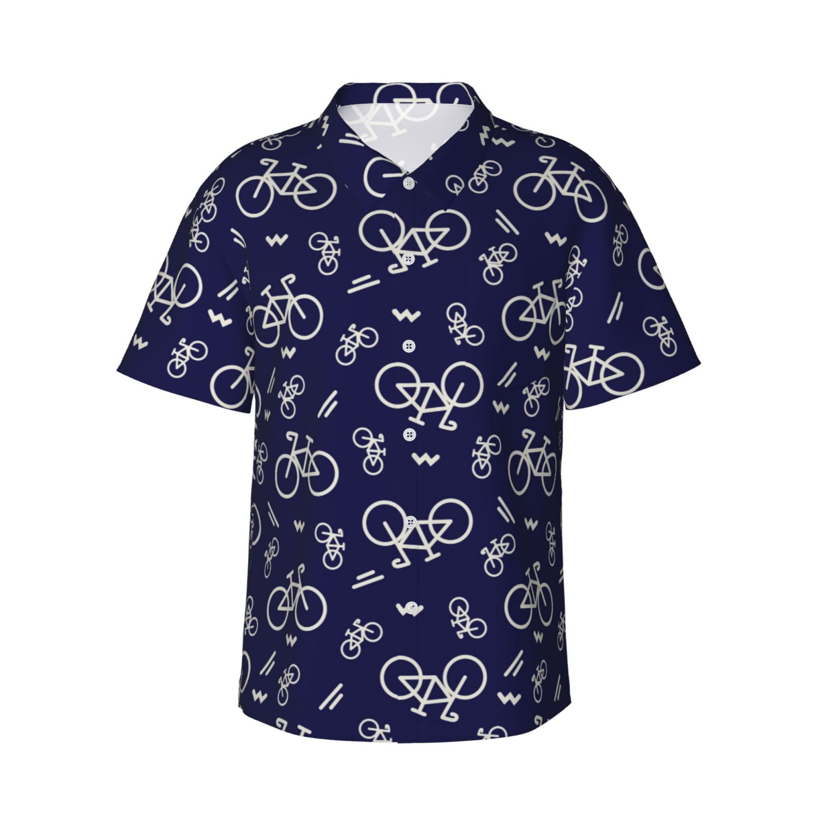 Susaid Bicycle1 Print Hawaiian Shirts for Men Women,Hawaiian Summer Short-Sleeve Casual Relaxed ...