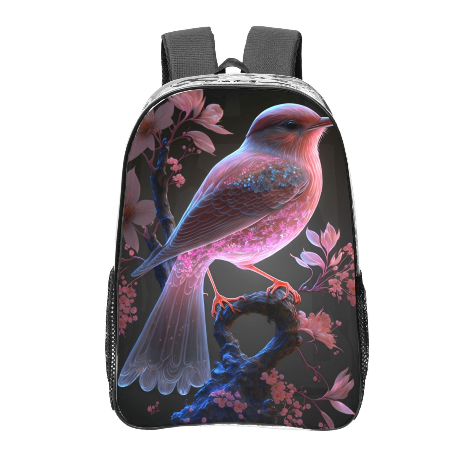Susaid Bird6 Print Clear Backpack See Through Transparent Plastic Clear ...