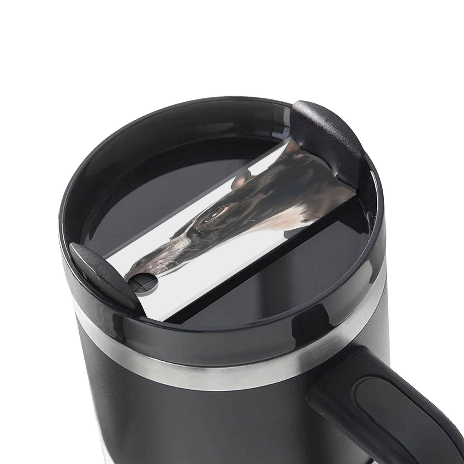 Susaid Black And White Boston Terrier Print Name Plates Acrylic Lid ...