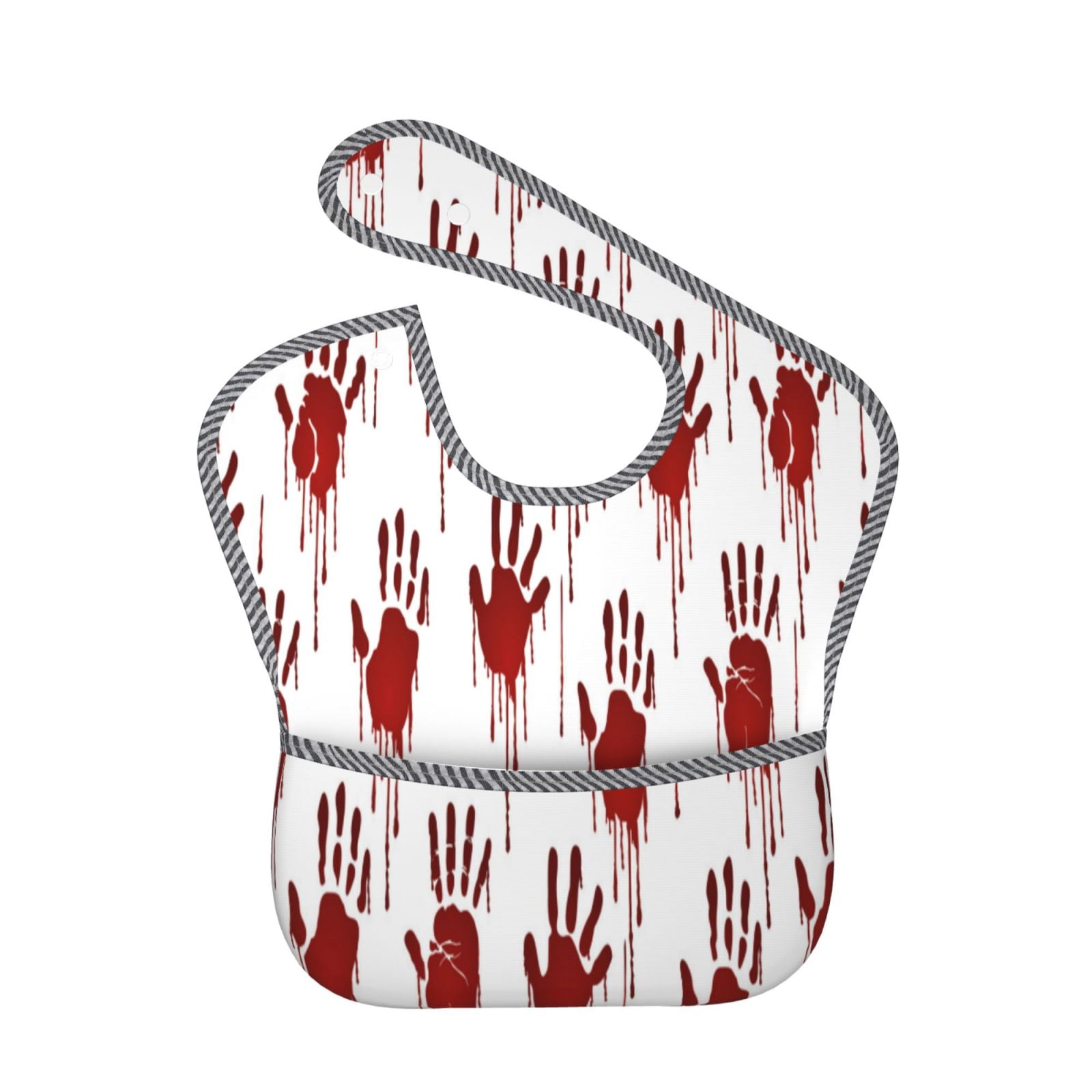 Susaid Bloody Hand 1 Print Bibs for Babies Toddlers Adjustable ...