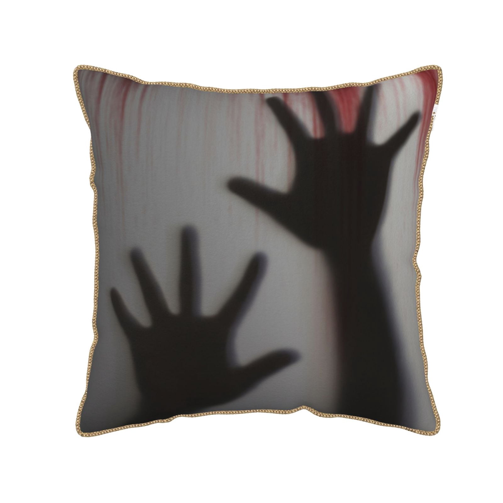 Susaid Bloody Hand Behind Print Velvet Throw Pillow Covers Home Art ...