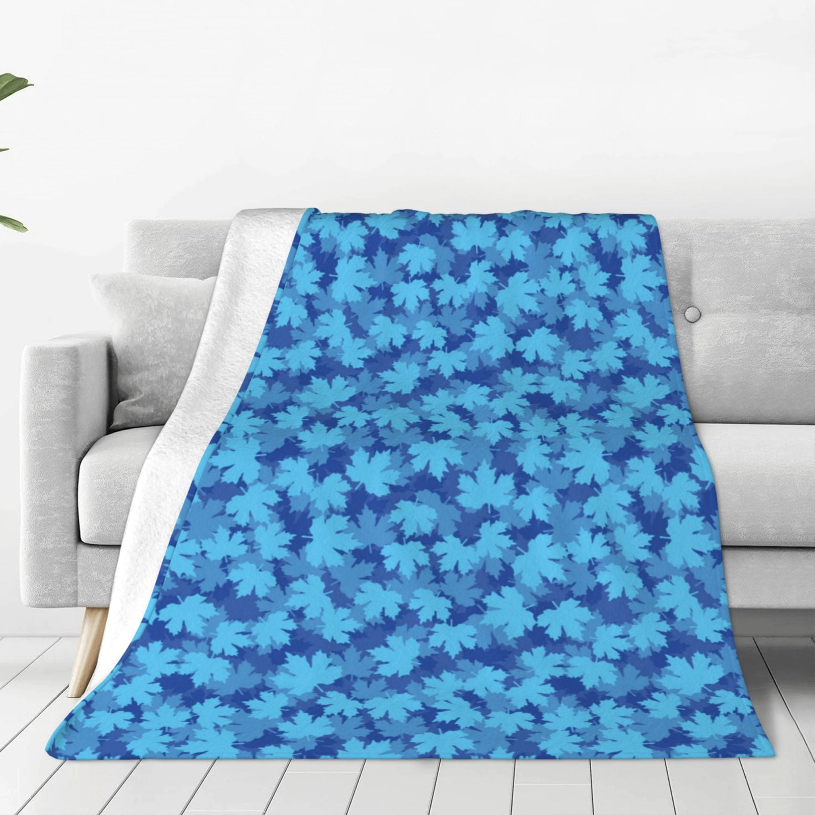 Susaid Blue Maple Leaf Print Microfiber Cleaning Cloth, Multi ...
