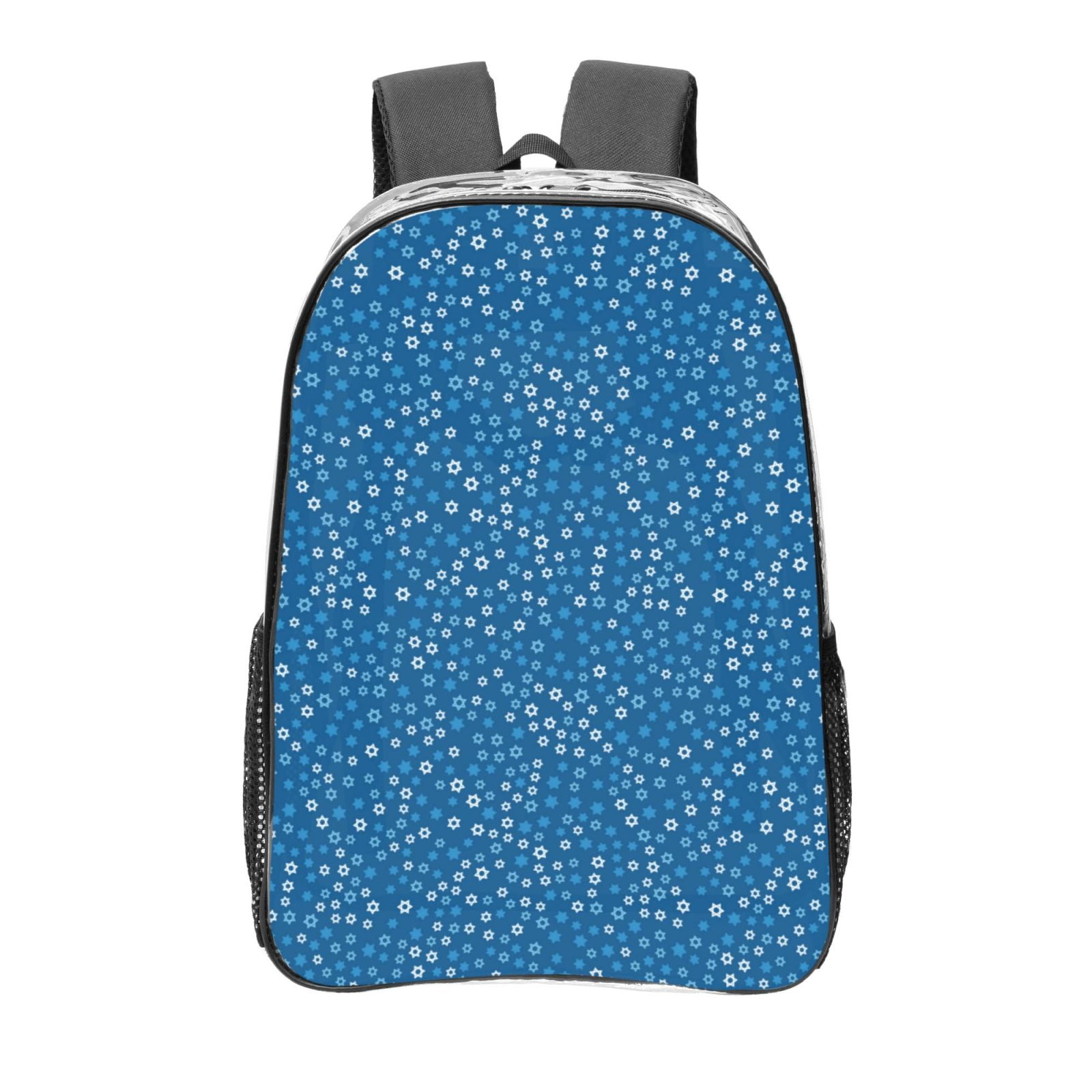 Susaid Blue Star Print Print Clear Backpack See Through Transparent ...