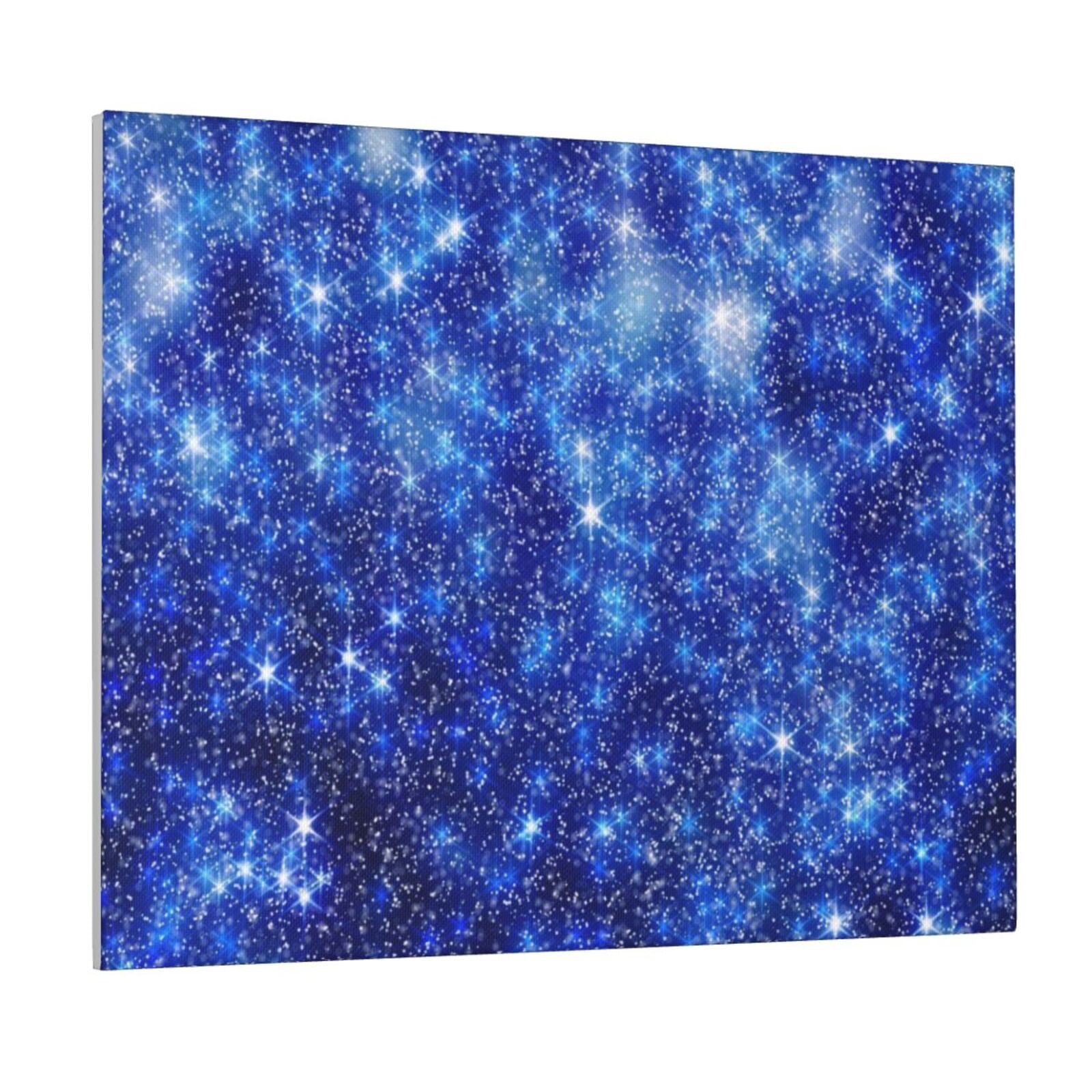 Susaid Blurred Star Snow Christmas Pattern Canvas Wall Decor Poster ...