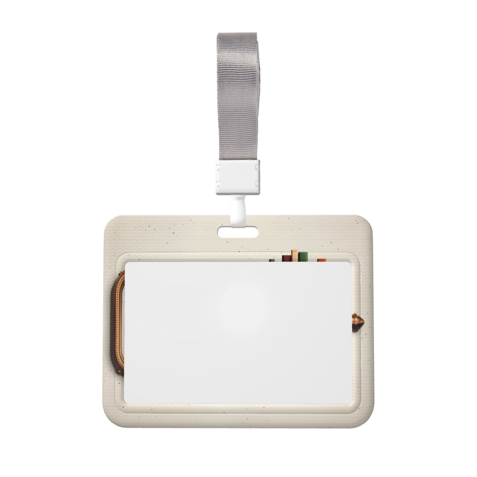 Susaid Books Key To Knowledge Print ID Badge Holder with Double-Sided ...