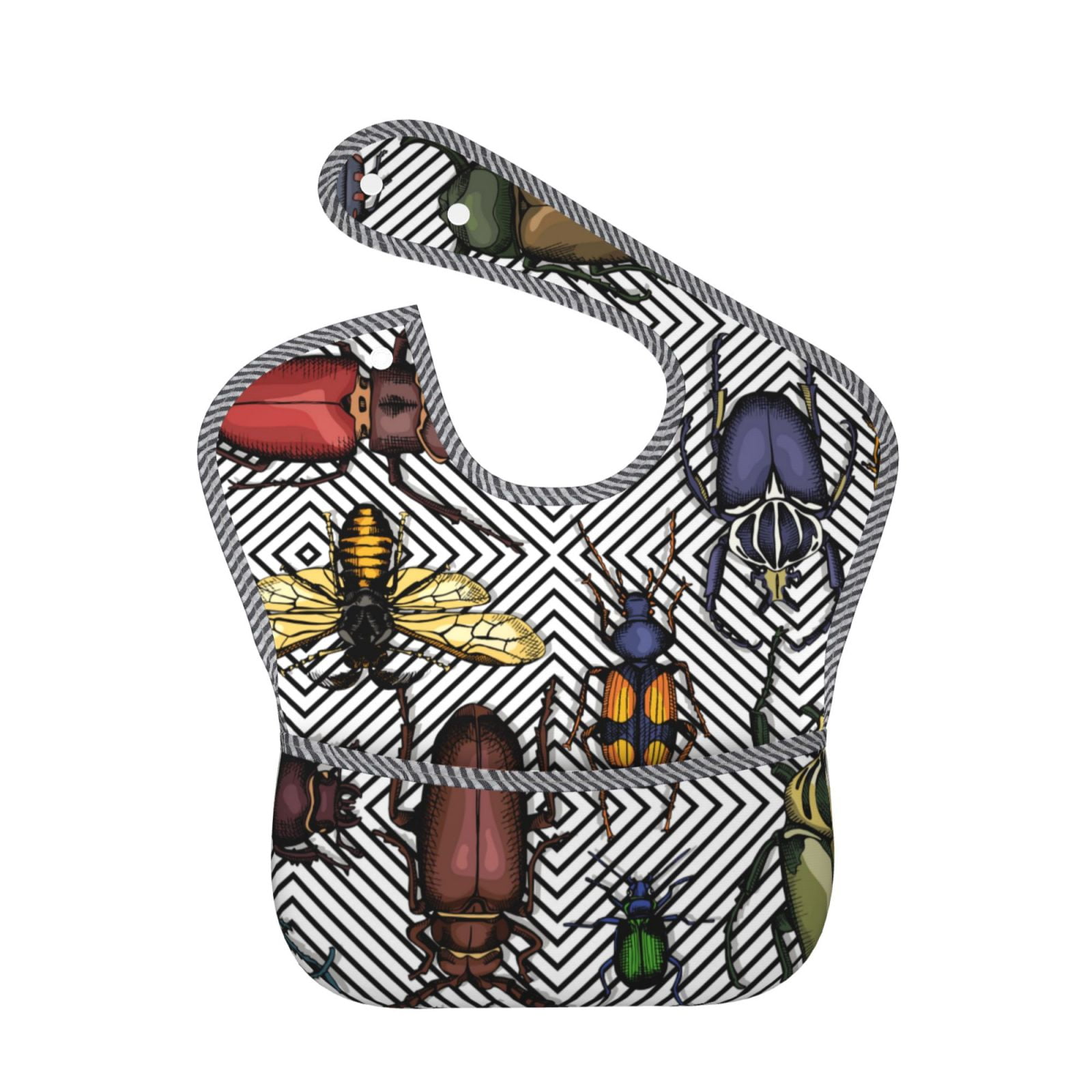 Susaid Bright Insects Print Bibs for Babies Toddlers Adjustable ...